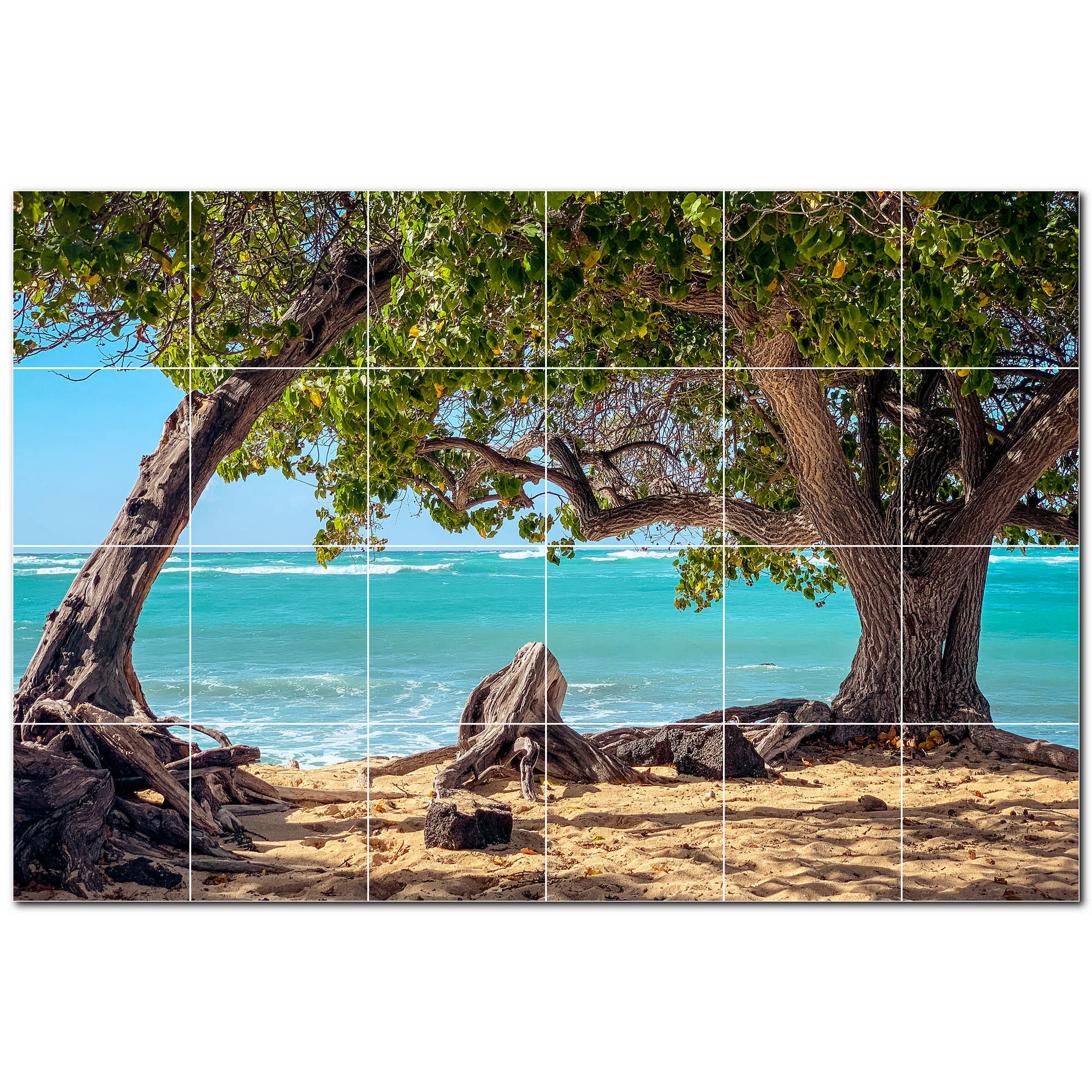 Picture-Tiles.com Beach Photo 12'' x 12'' Satin Ceramic Decorative ...