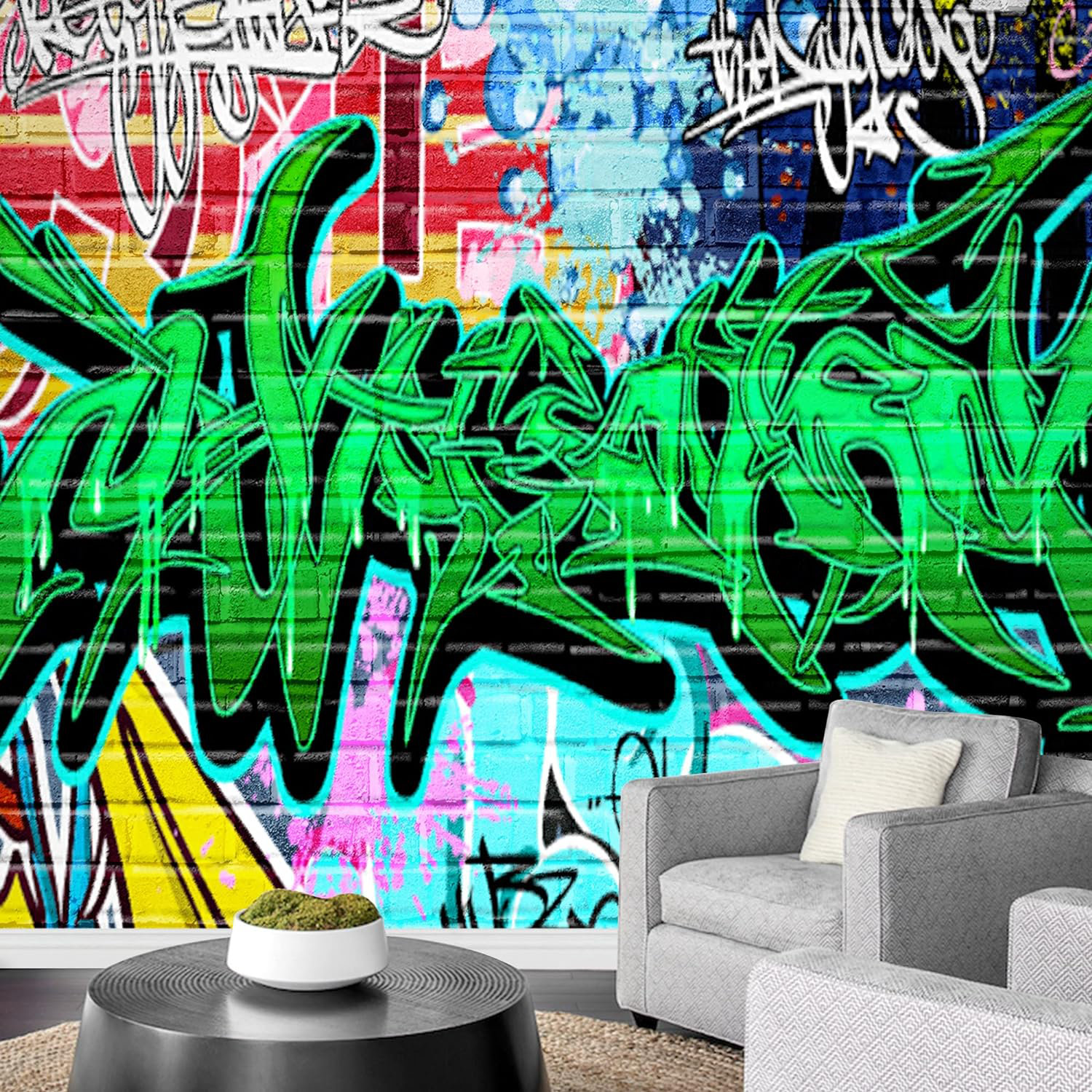 IDEA4WALL Neon Green Stylish Hip Hop Spray Paint Graffiti & Street Art ...