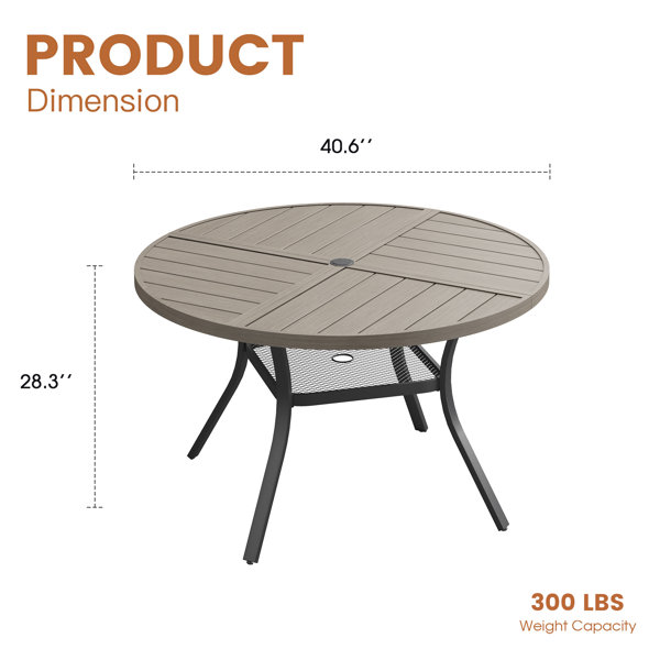 Winston Porter Patio Round Dining Table - Wayfair Canada