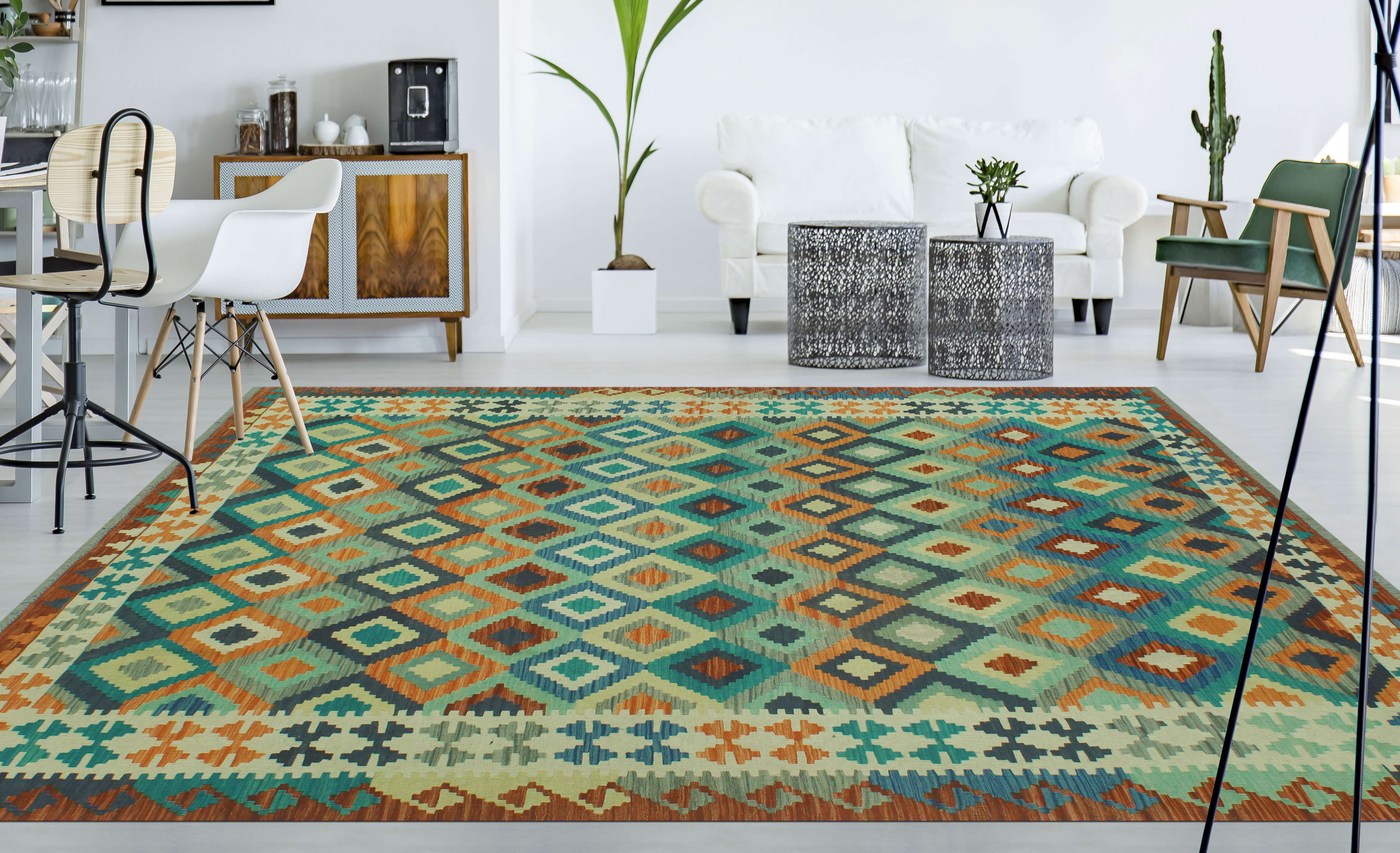 Union Rustic Bousson Kilim Zehra Rust Rug | Wayfair