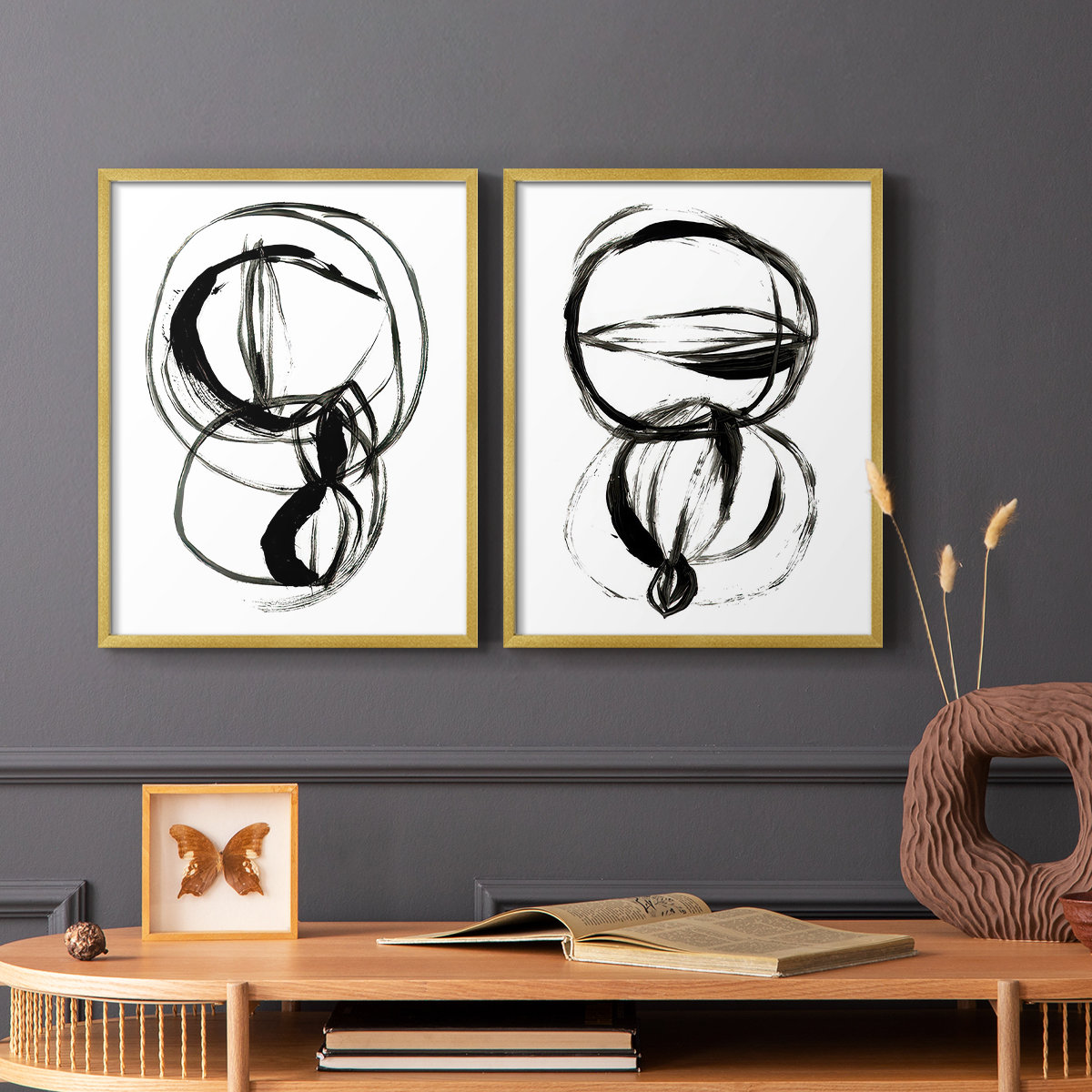Ebern Designs Ink Pods I-Premium Framed Print -Ready to Hang - No Nails ...