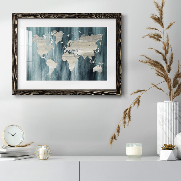 Wrought Studio Navy World Map - Wayfair Canada