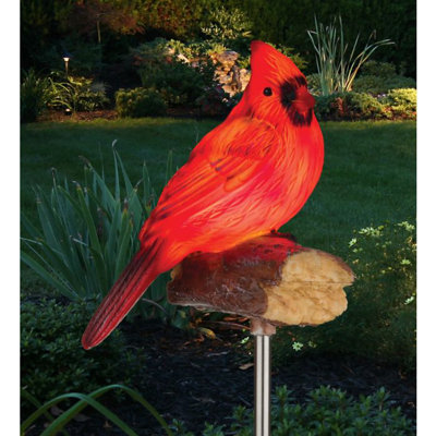 Exhart Solar WindyWing Garden Stake Set of Cardinal, Hummingbird and ...