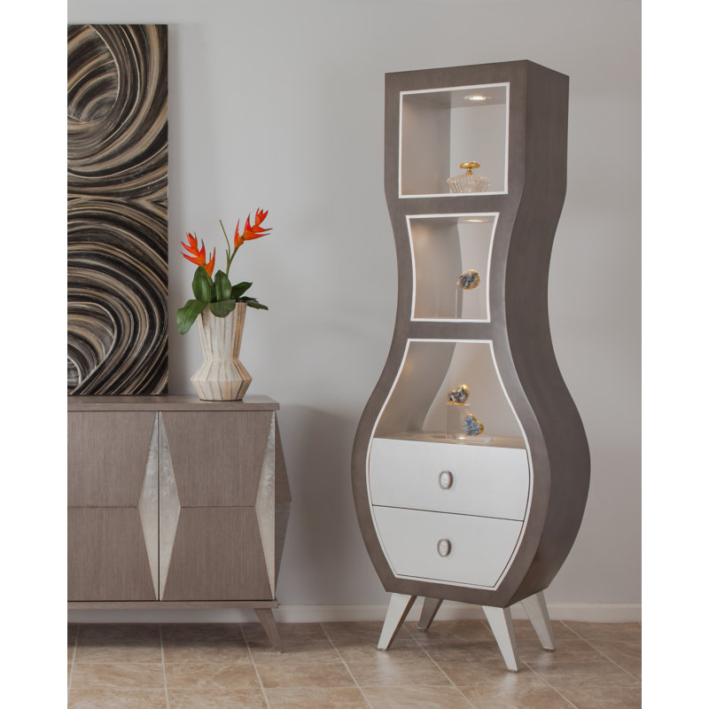 Artmax 79" H x 28" W Geometric Bookcase | Wayfair