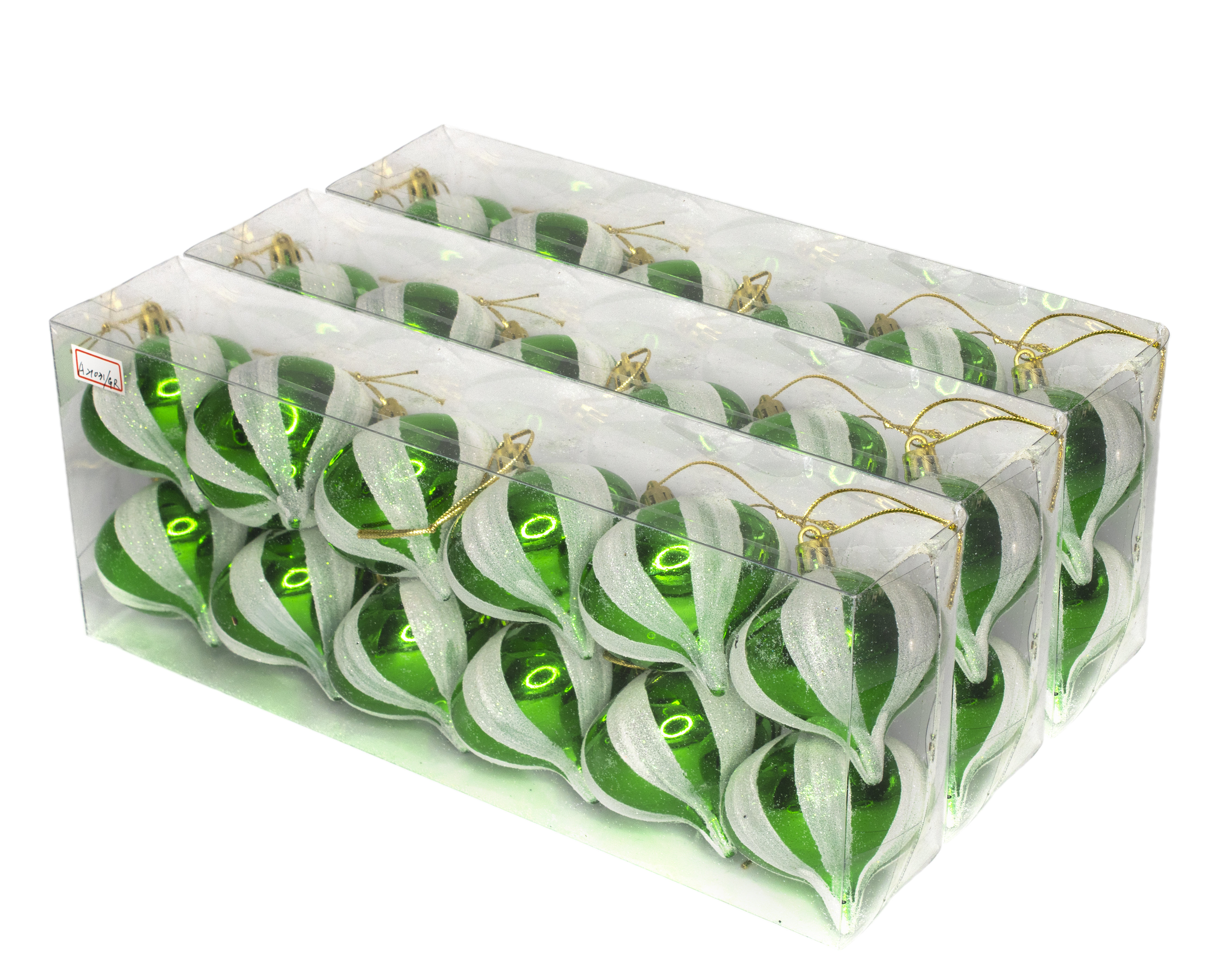 The Holiday Aisle® 36 Pack Purple Onion Ornament with Glitter Stripes ...