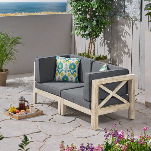 Wood Patio Sofas & Sectionals You'll Love | Wayfair