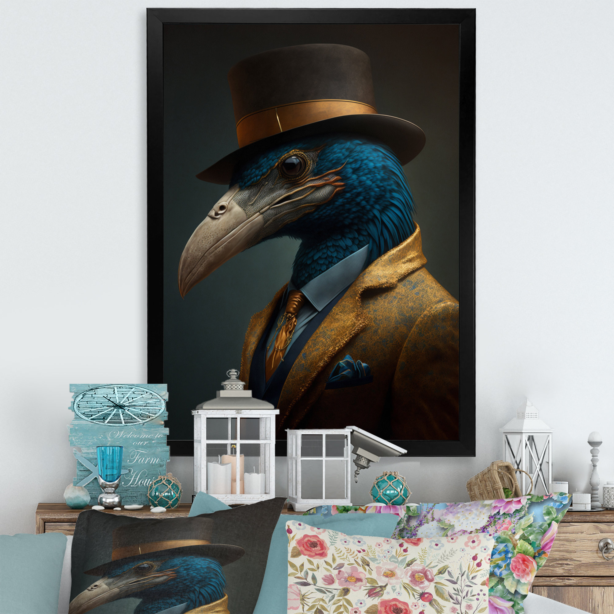 Trinx Mafia Eagle - Picture Frame Print on Canvas | Wayfair