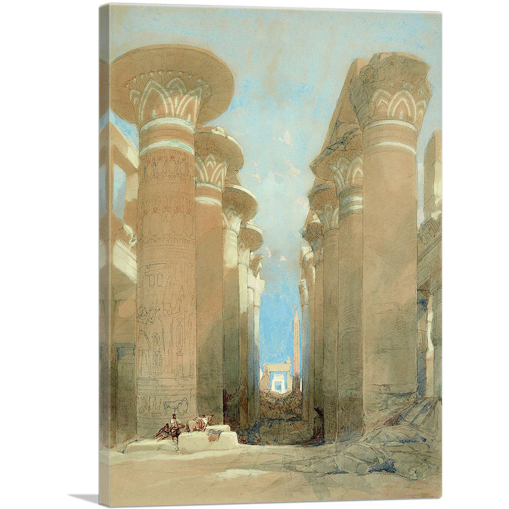 ARTCANVAS " The Great Hall At Karnak Thebes Egypt 1838 " by David ...