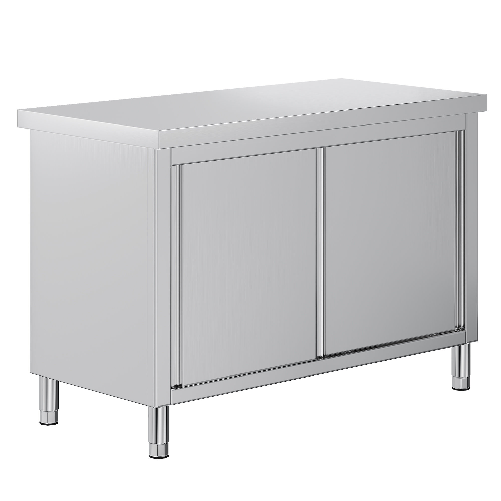 WFX Utility™ 48" x 24" x 33.5" Stainless Steel Work Table with Cabinet ...