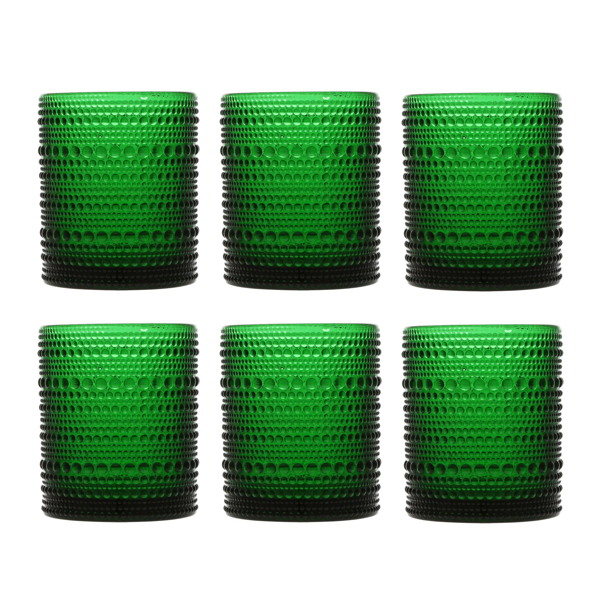 Fortessa Jupiter Glass, 13 Oz. Iced Beverage (Set of 6), Deep Green ...