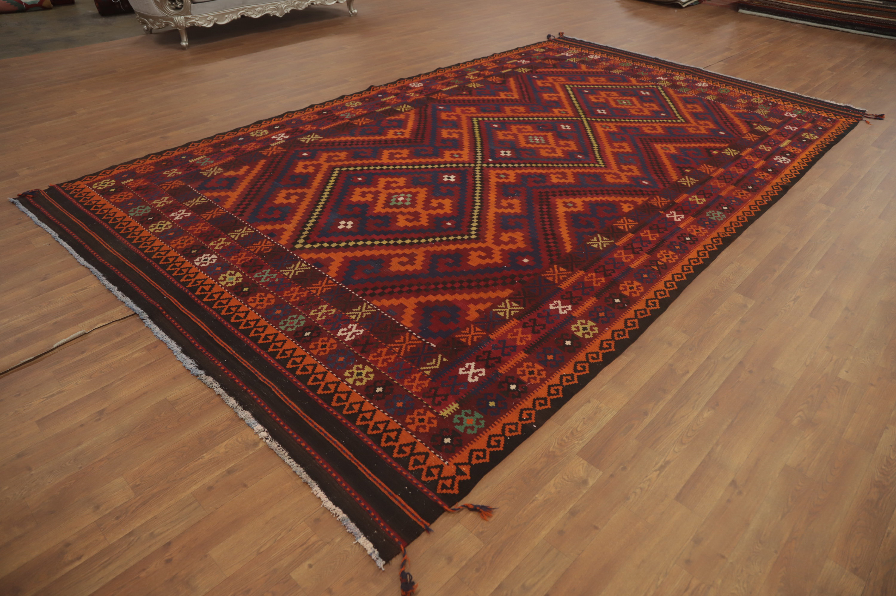 Dakota Fields Vegetable Dye Kilim Oriental Area Rug 8x14 | Wayfair