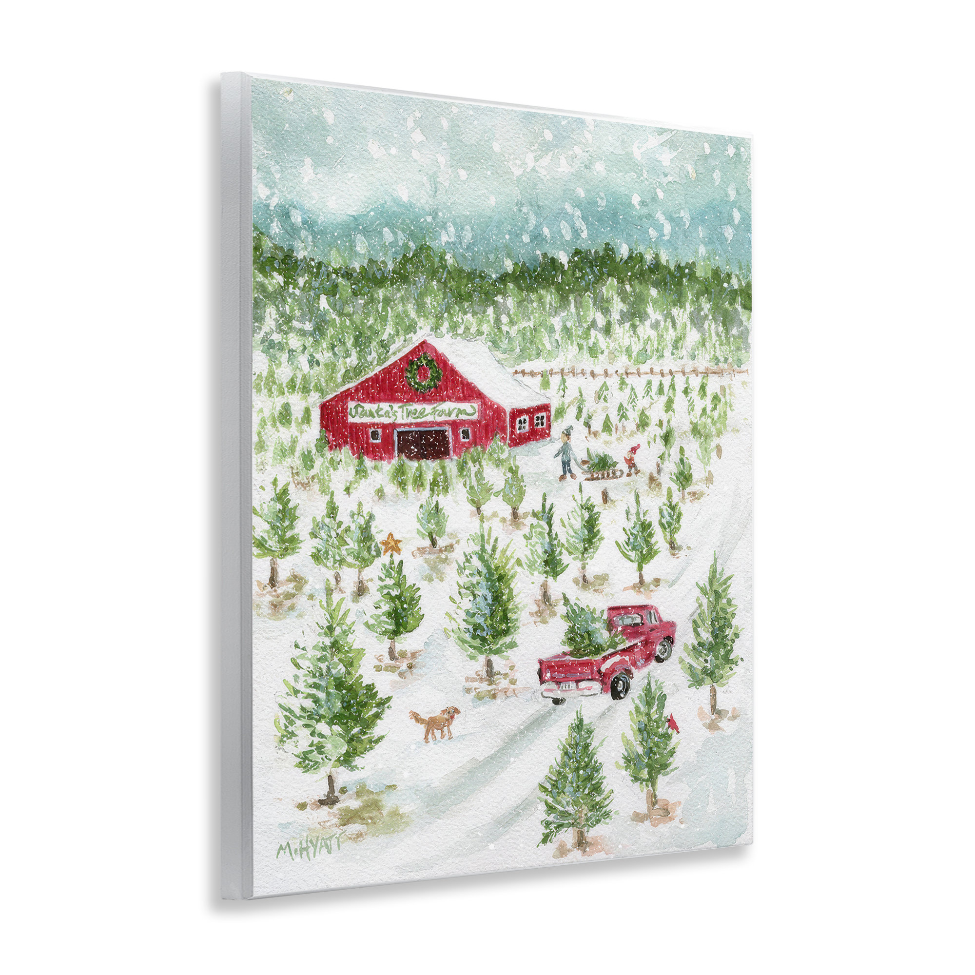 Stupell Industries Christmas Tree Farm Canvas Wall Art by Melissa Hyatt ...