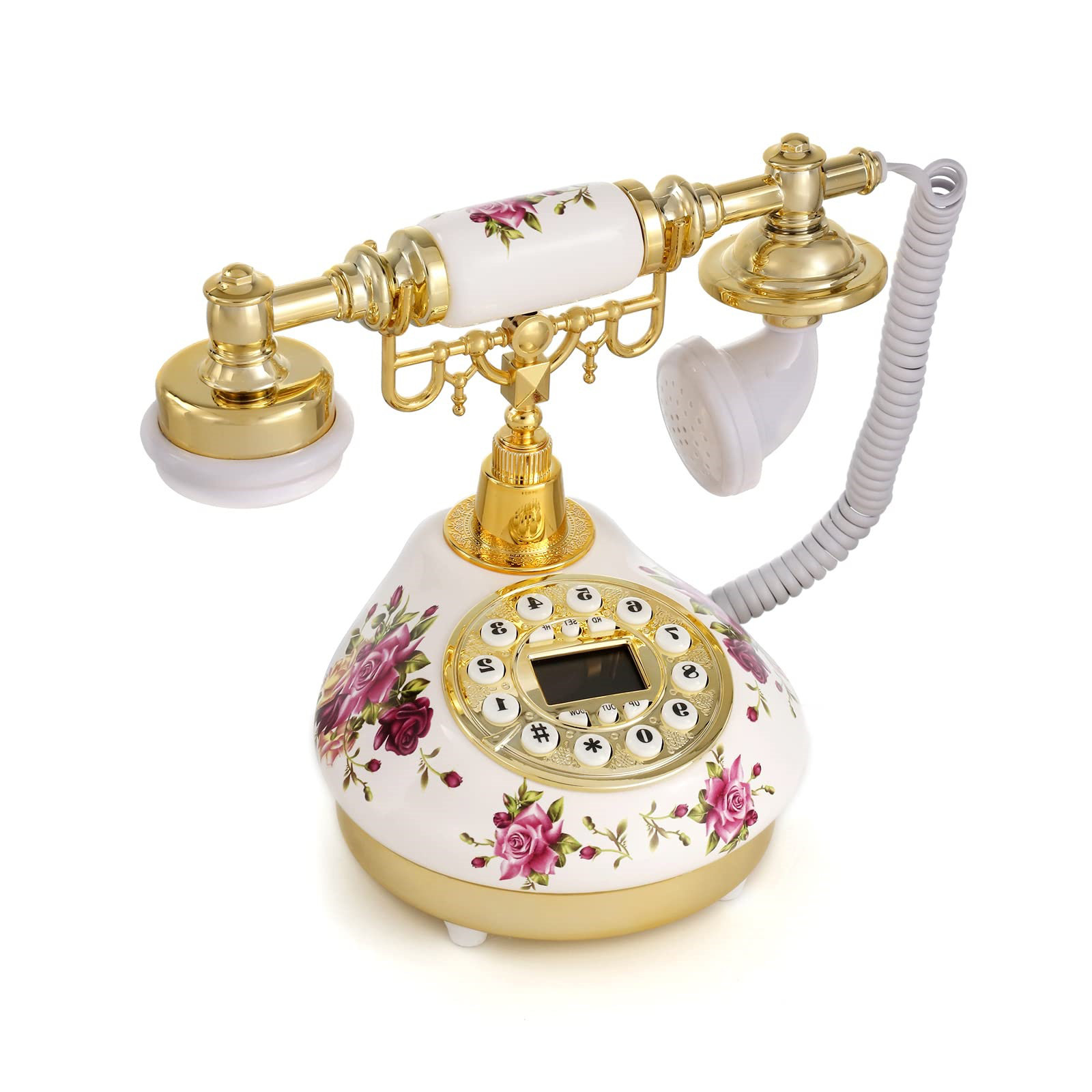 Rosdorf Park Vintage Push Button Dial Decorative Telephone | Wayfair