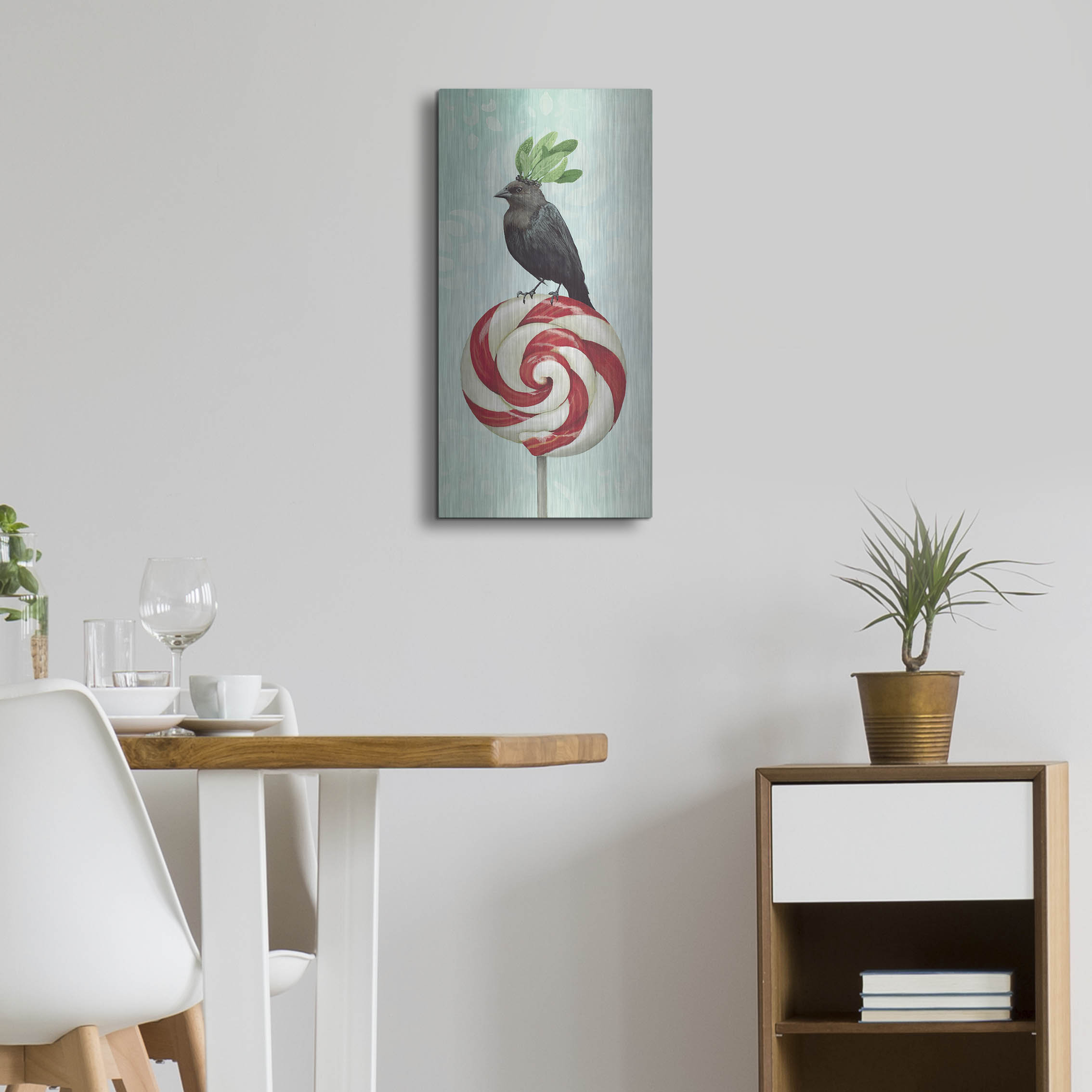 Winston Porter 'Sage Bird On Lollipop' by Heather Gauthier Art Metal ...