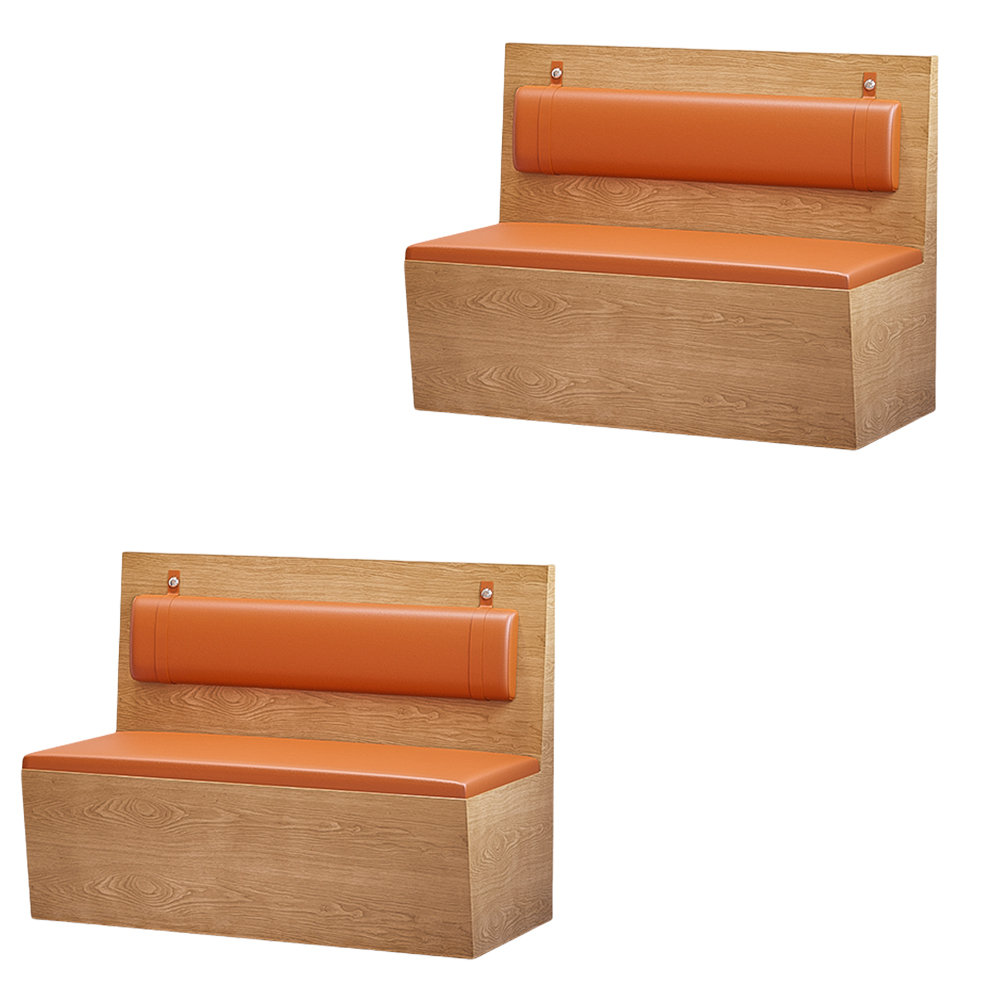 Canadian Linen Modern Simple Light Luxury Cafe Bench Faux Leather ...