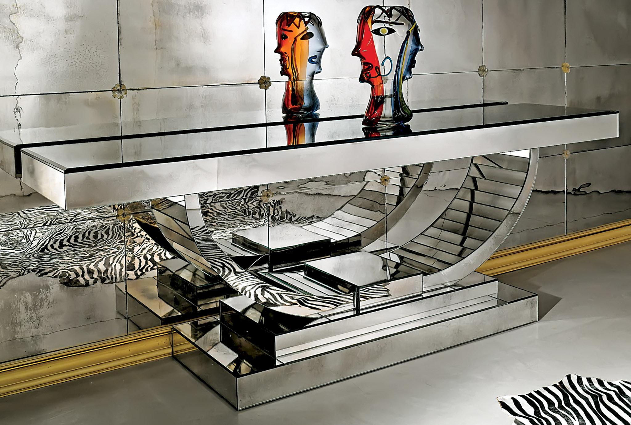 David Michael Reflections Mirrored Console Table - Wayfair Canada