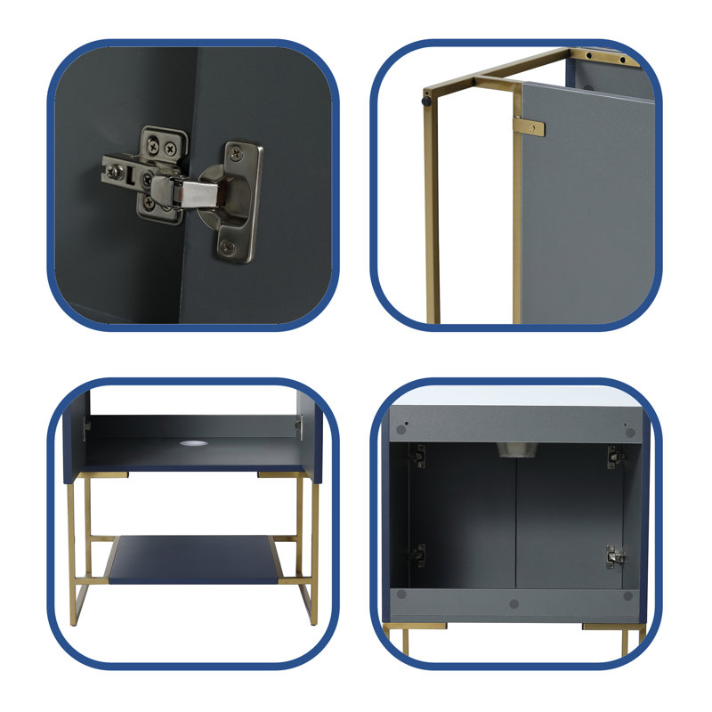 Mercer41 Tynisa 23.6'' Single Bathroom Vanity with Resin Top | Wayfair