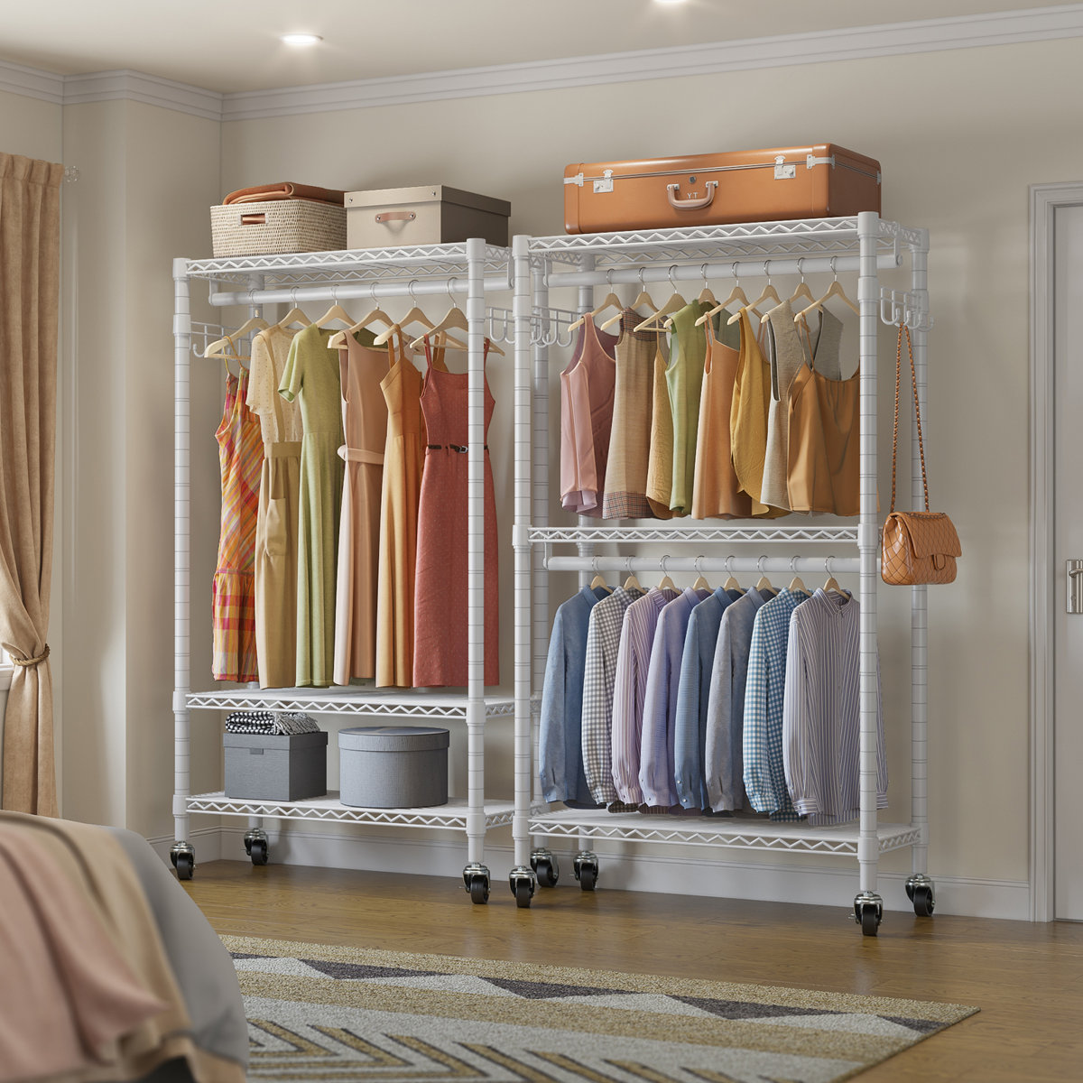 VIPEK R2 Medium 29.5" Rolling Clothes Rack, Heavy Duty Clothing Rack ...