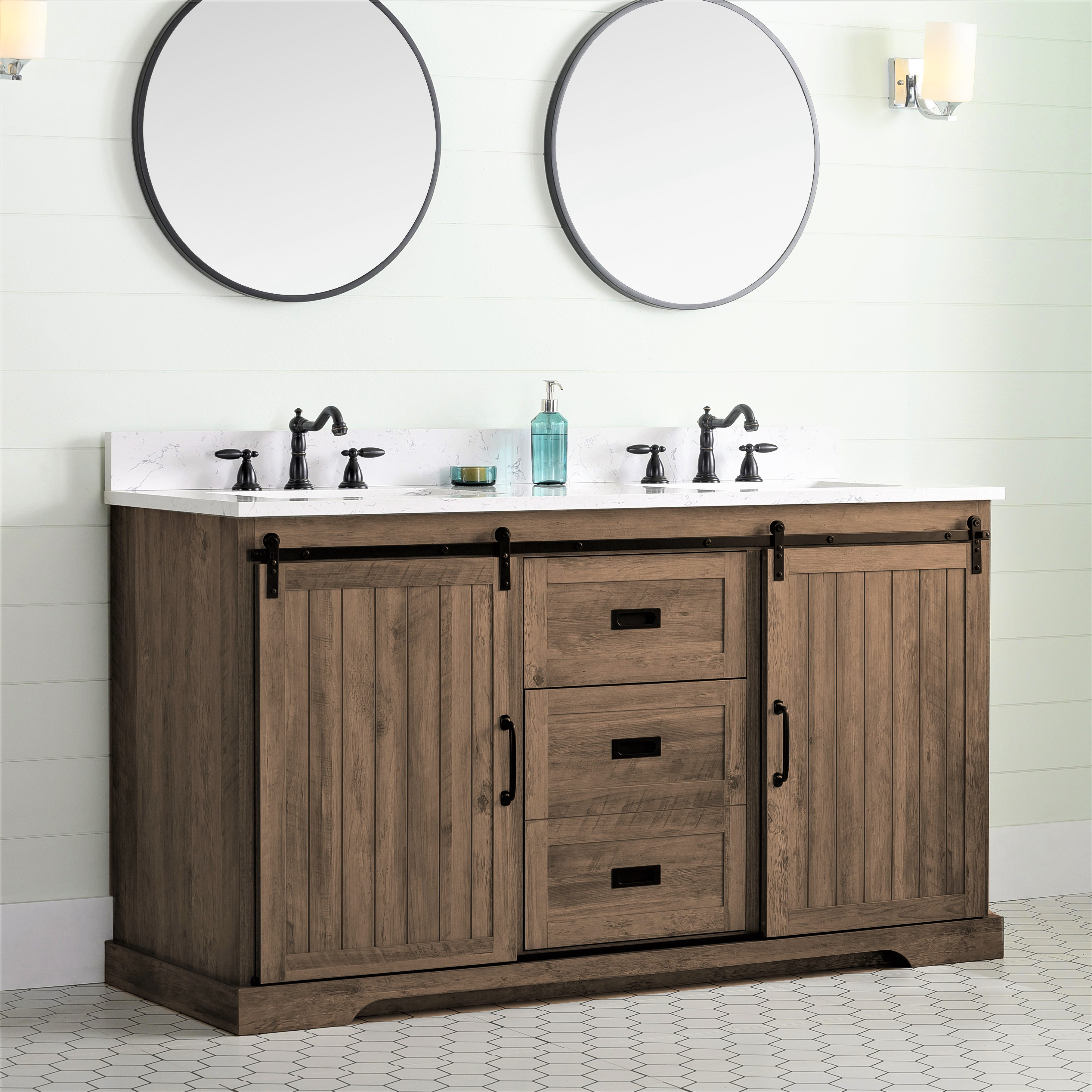 Laurel Foundry Modern Farmhouse Cayden 60'' Double Bathroom Vanity with ...