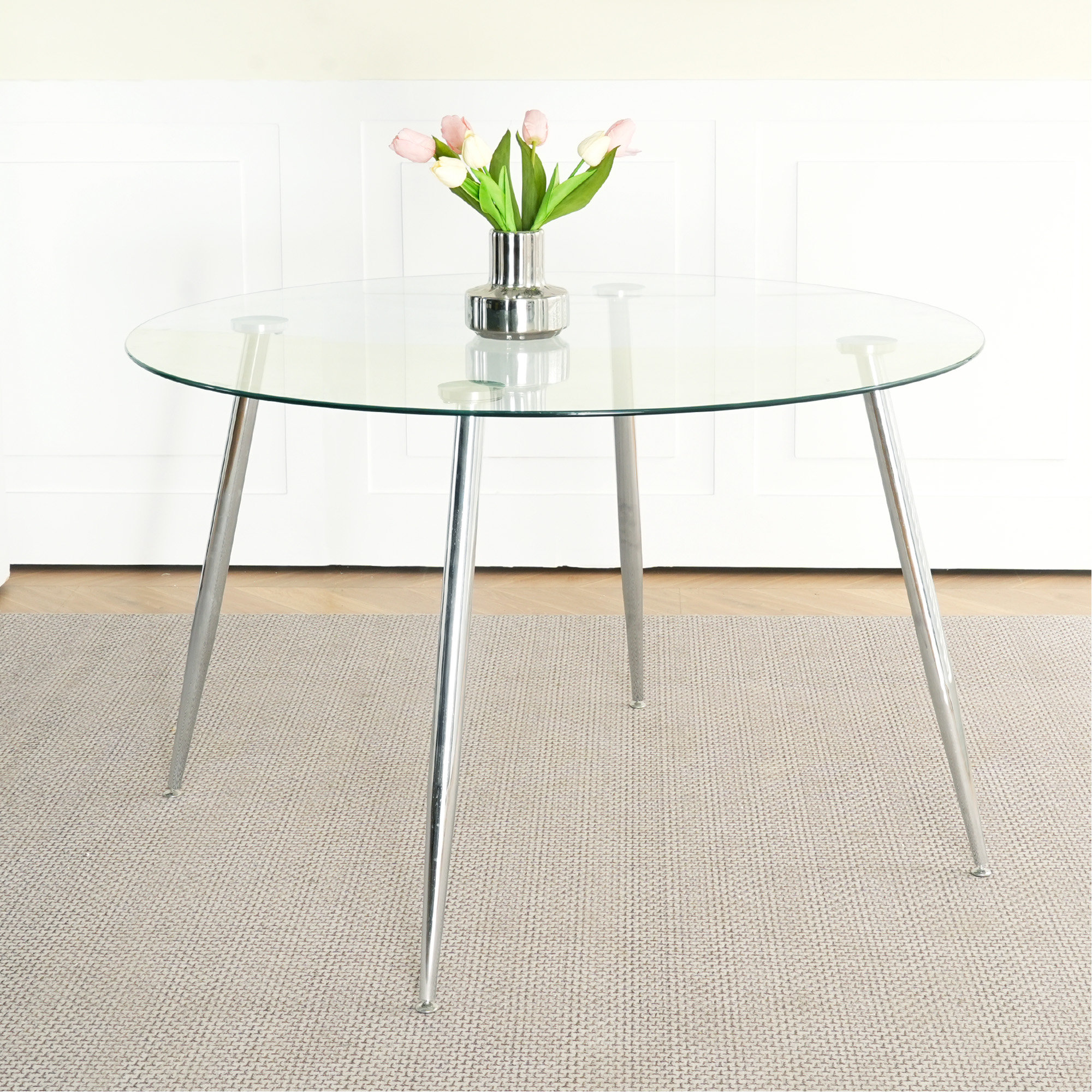 Ivy Bronx Modern Simple Glass Table - Wayfair Canada