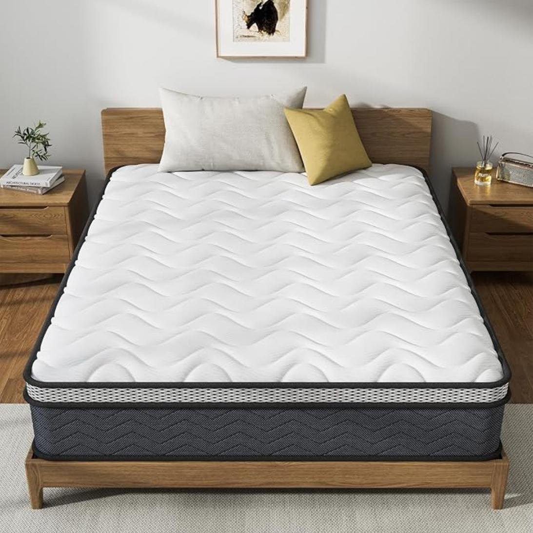 REGOSS 12" Large Medium Hybrid Mattress,Edge Support/Foam Mattress ...