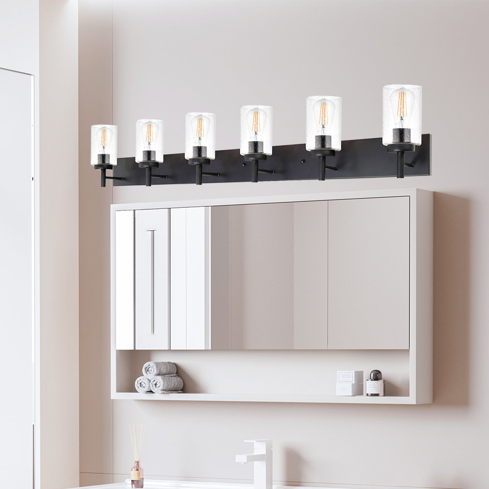 Breakwater Bay 6-Light Black Bathroom Vanity Light, Black Vanity Light ...