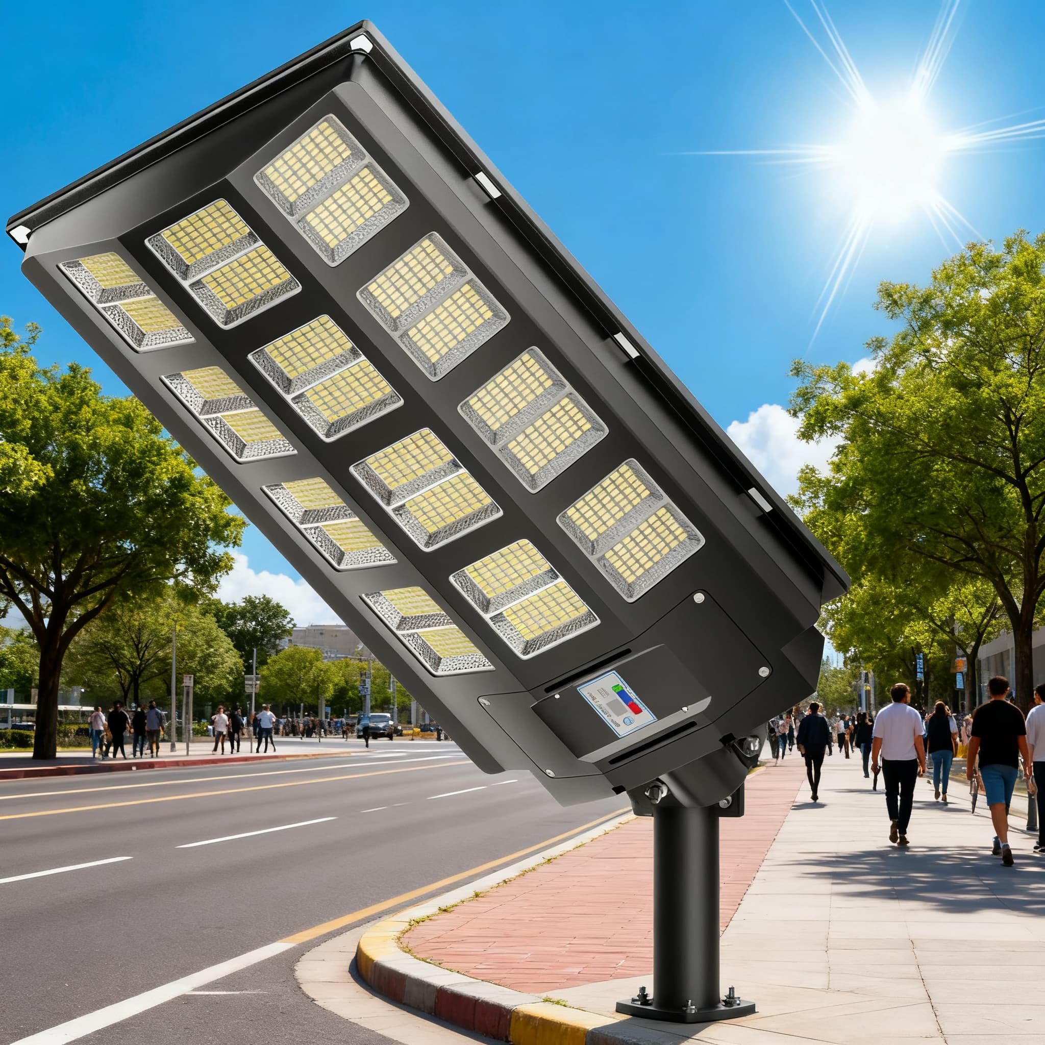 caimen 8000W Solar Street Light, 120000 Lumens Bright Outdoor LED ...