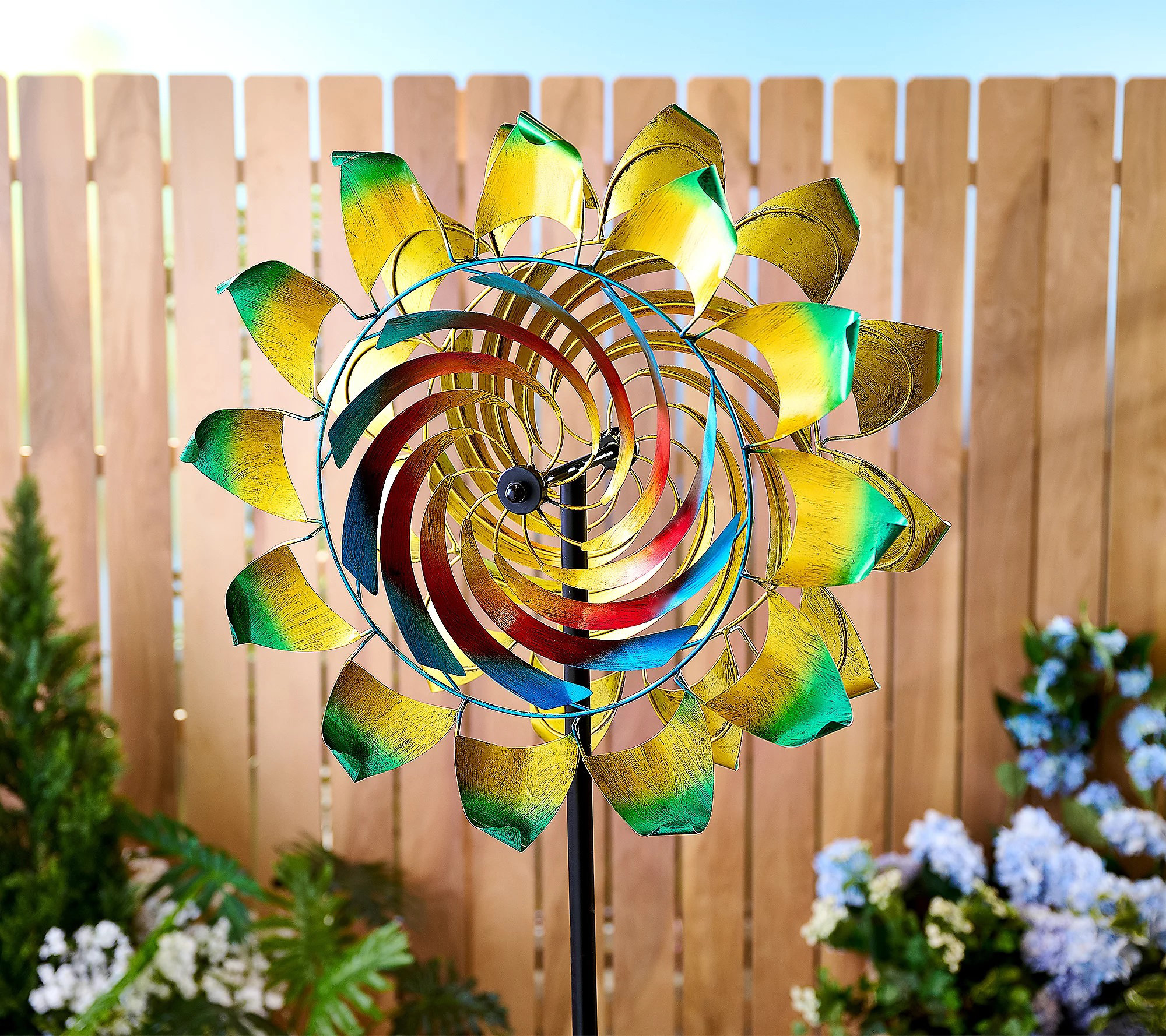 Arlmont & Co. Dual Sided Center Swirl Illusion Wind Spinner, Multi ...