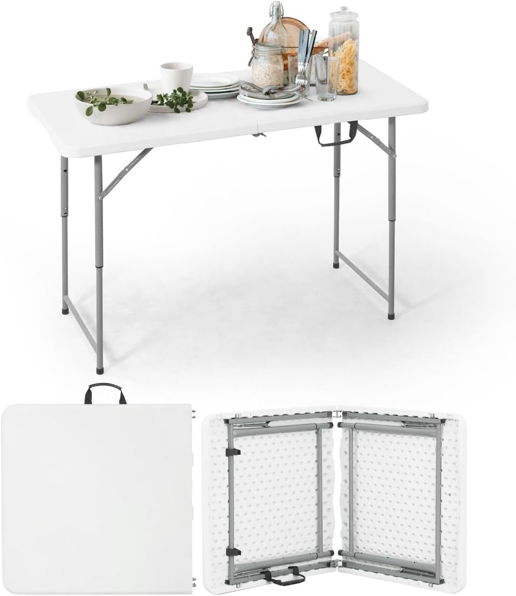 CAPHAUS 47.2 In Folding Table, Heavy Duty Portable Craft Table ...