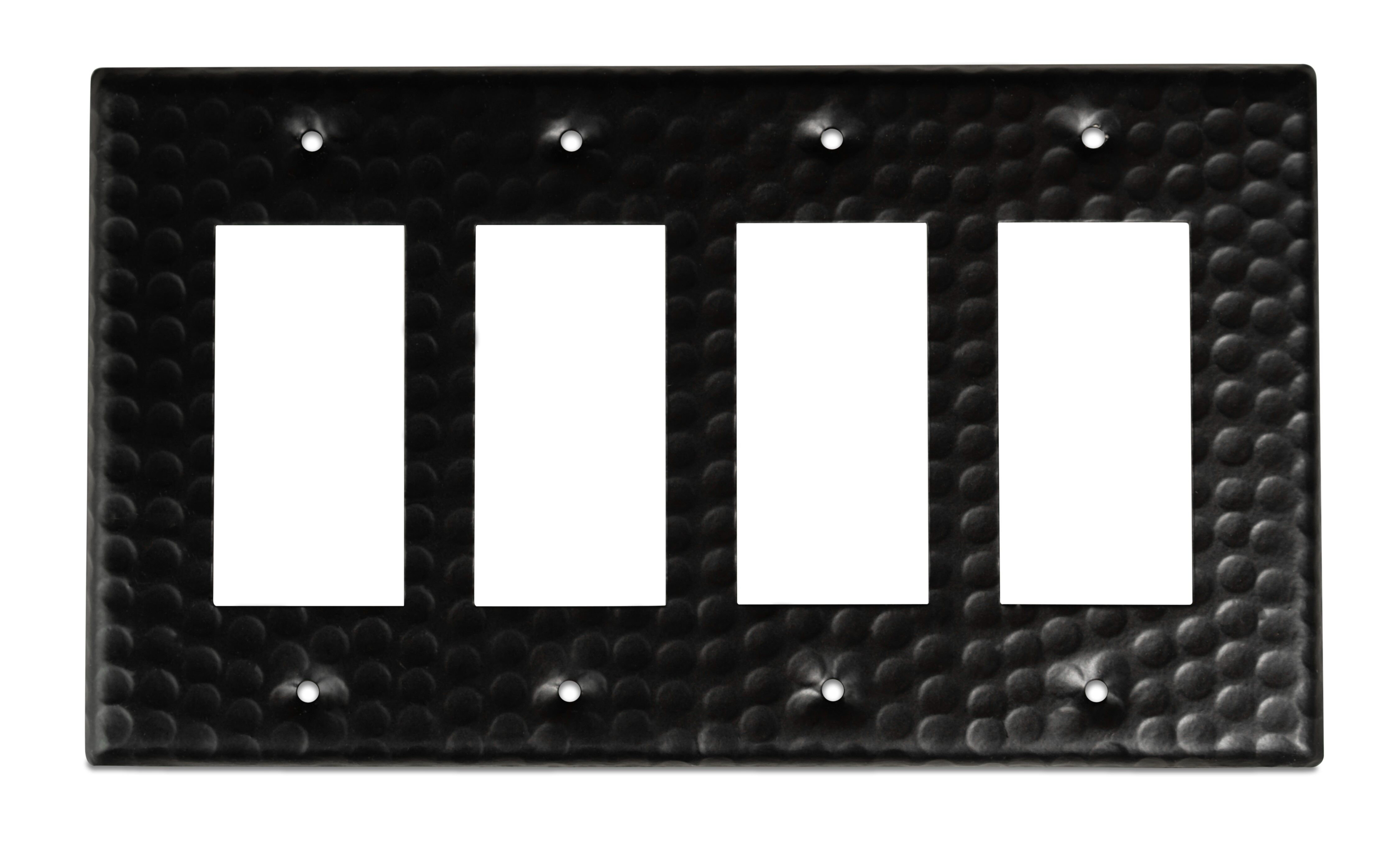 Monarch Abode Hand Hammered 4-Gang Rocker Standard Wall Plate & Reviews ...