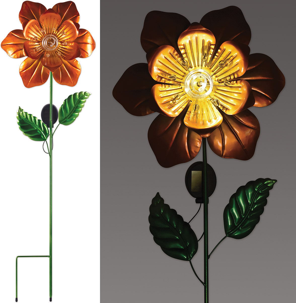Arlmont & Co. Solar Coil Flower-Orange-44" - Wayfair Canada