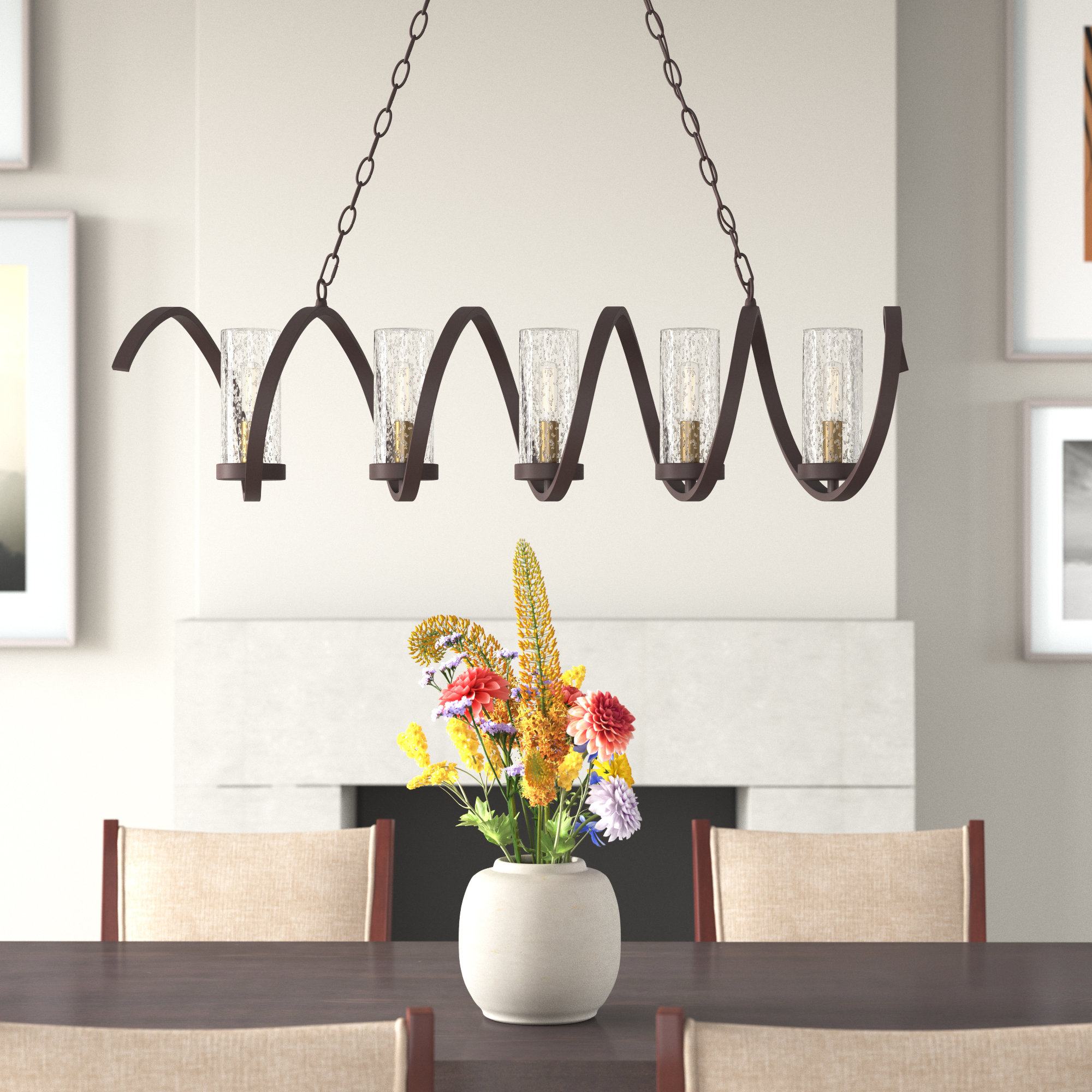 Ivy Bronx Odis 5 - Light Western Bronze Kitchen Island Pendant ...