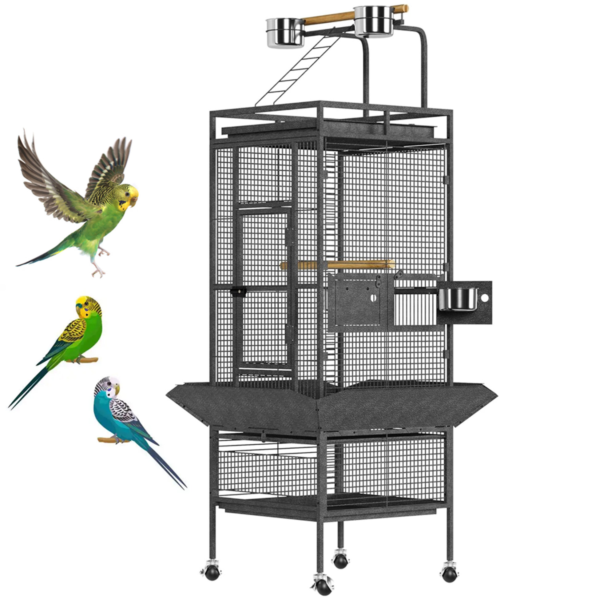 Tucker Murphy Pet™ Heavy-Duty Double-Layer Steel Parrot Breeding Cage ...