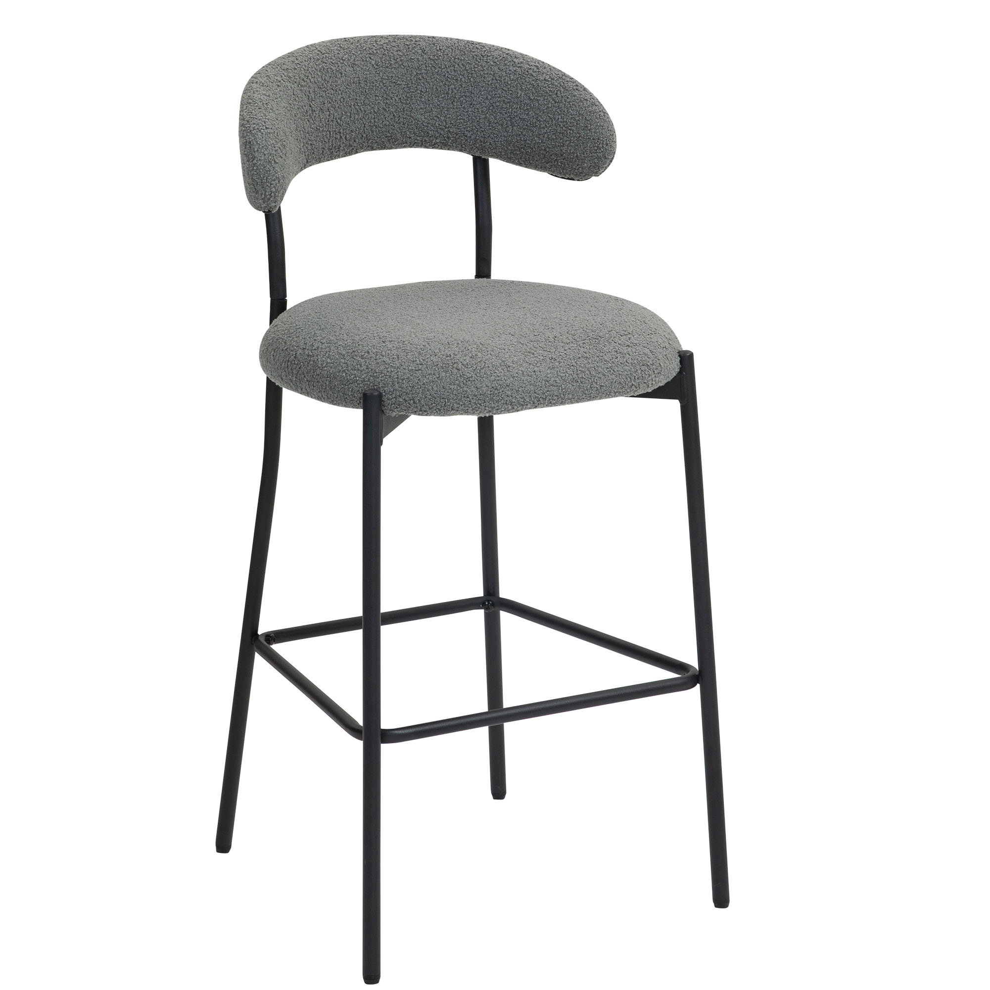Latitude Run® 26" Counter Height Bar Stools Teddy Fabric Cover Kitchen ...