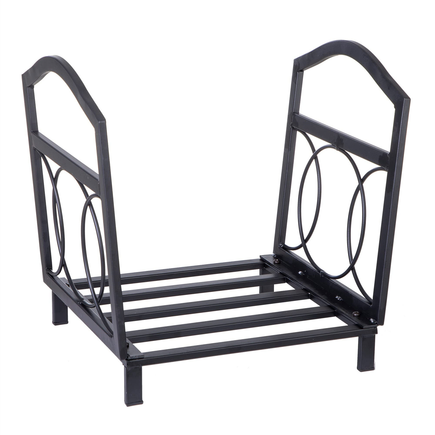 Red Barrel Studio Firewood Rack Outdoor Indoor, Iron Fire Wood Storage ...