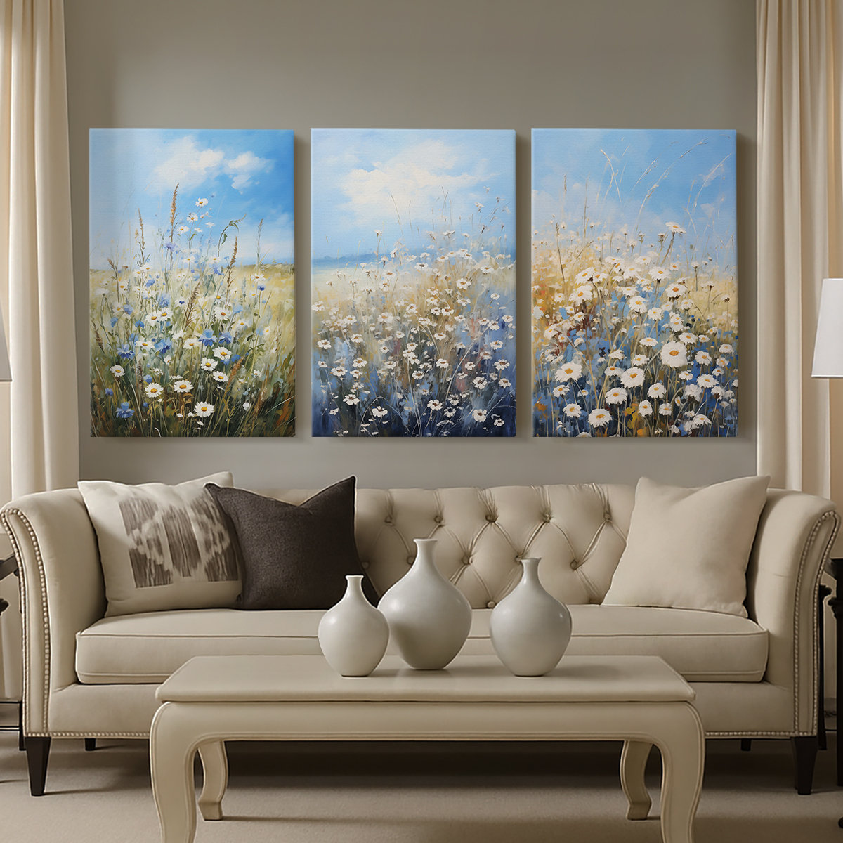 One Allium Way® FLORAL Series V -Custom Wrapped Gallery Canvas - 3 ...