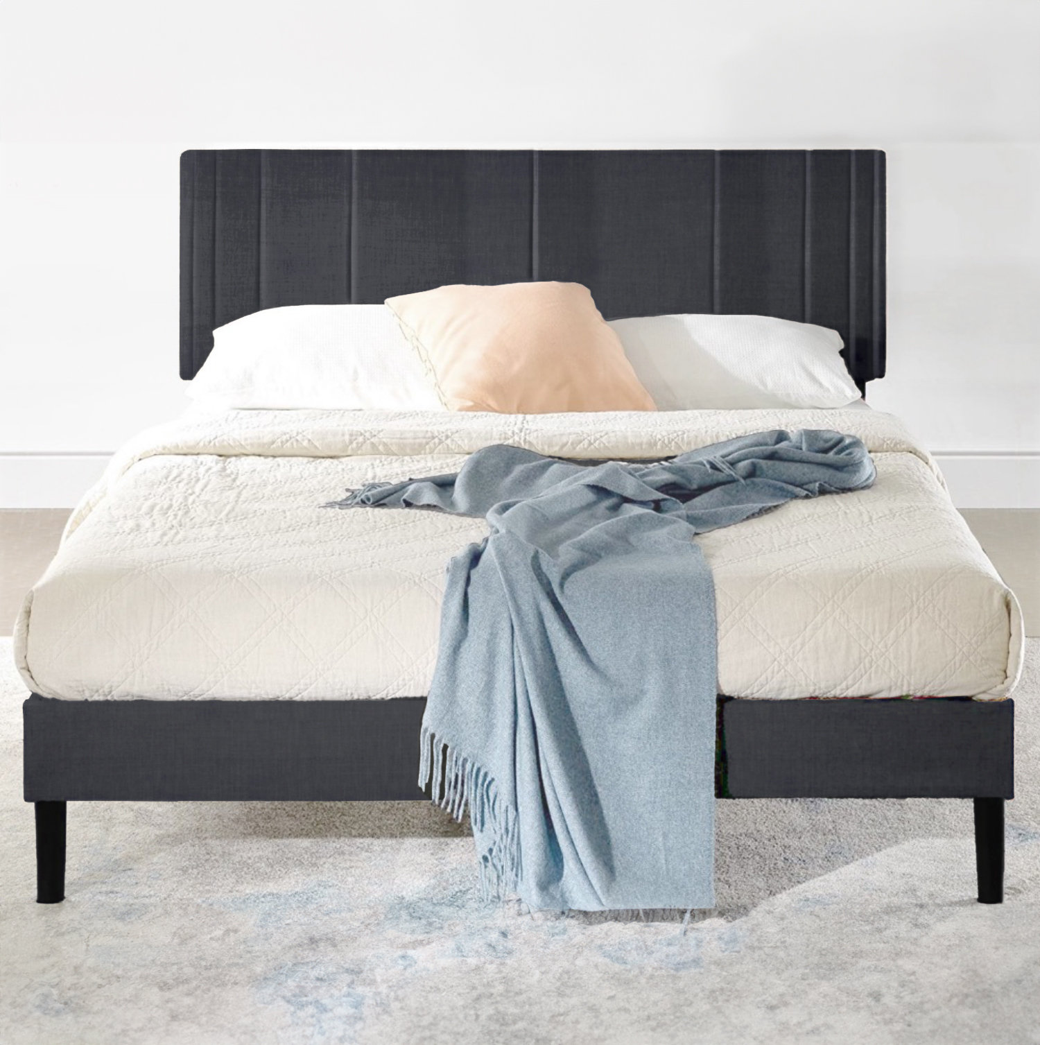 Ebern Designs Upholstered Metal Panel Bed | Wayfair
