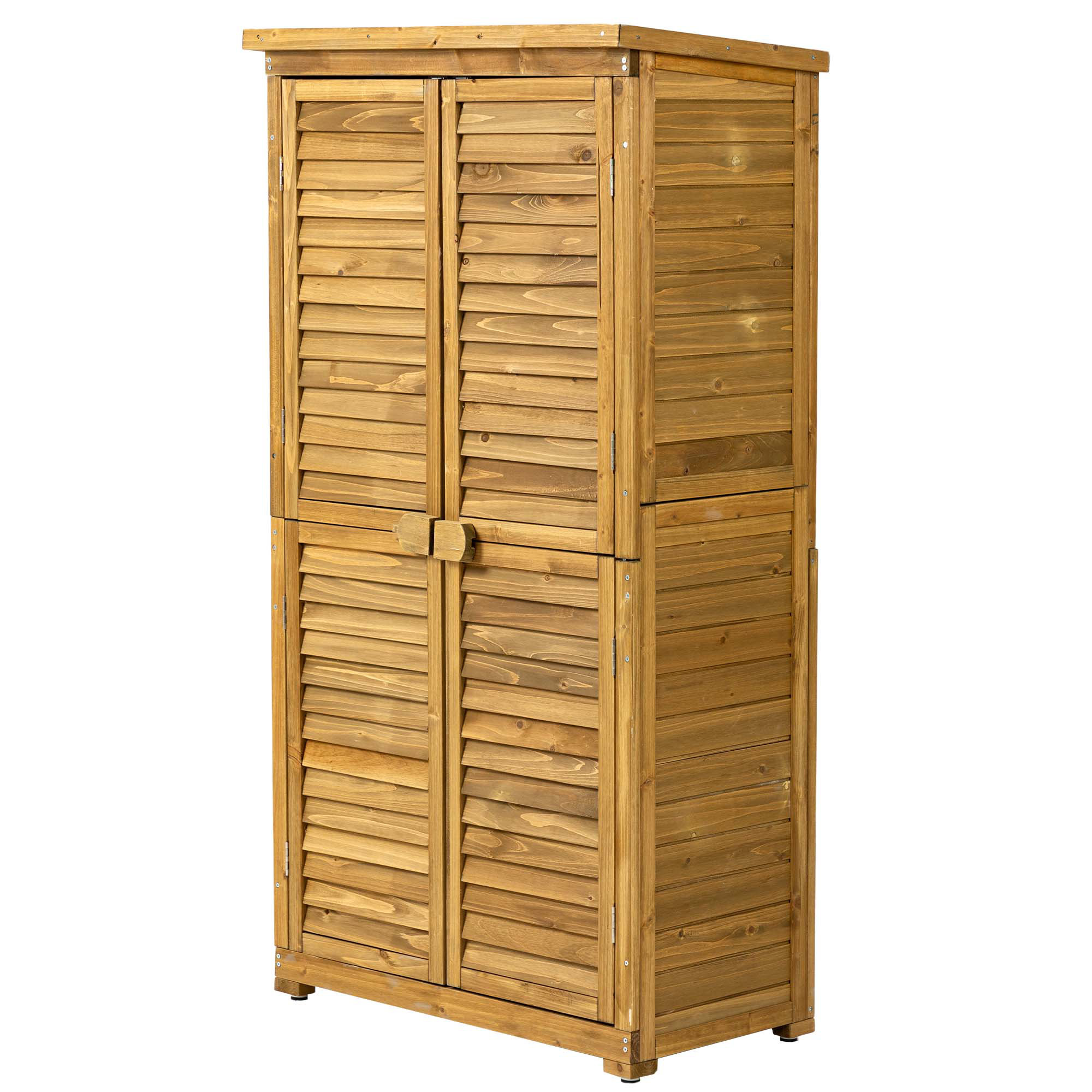 Loon Peak Outdoor Wooden Storage Cabinet – Garden Shed With Lockable ...