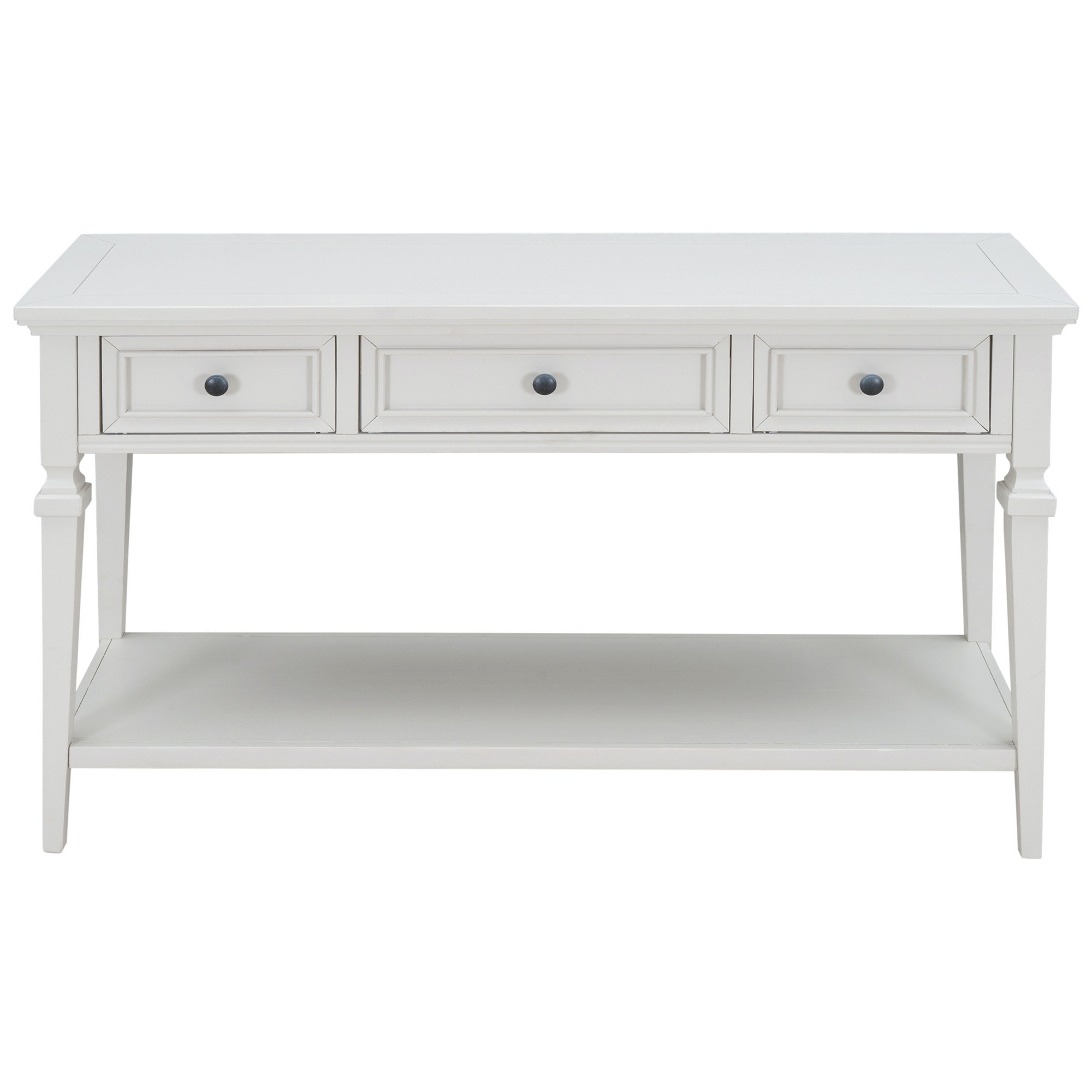 Canora Grey Classic Retro Style Console Table with Three Top Drawers ...