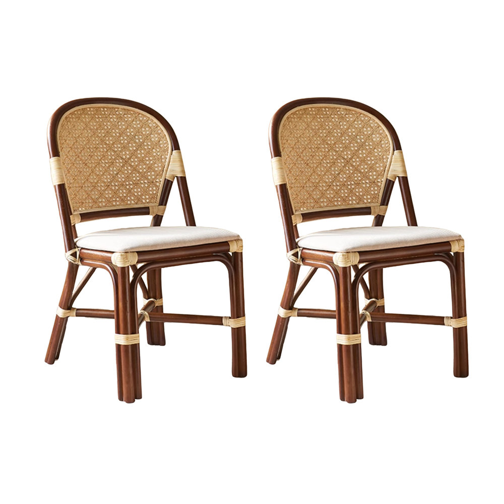 Beicang Home Durable and stable Natural Rattan Dining Chairs - Wayfair ...
