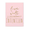 Trinx Inspirational Wall Art Live With Intention Motivation Wall Decor ...