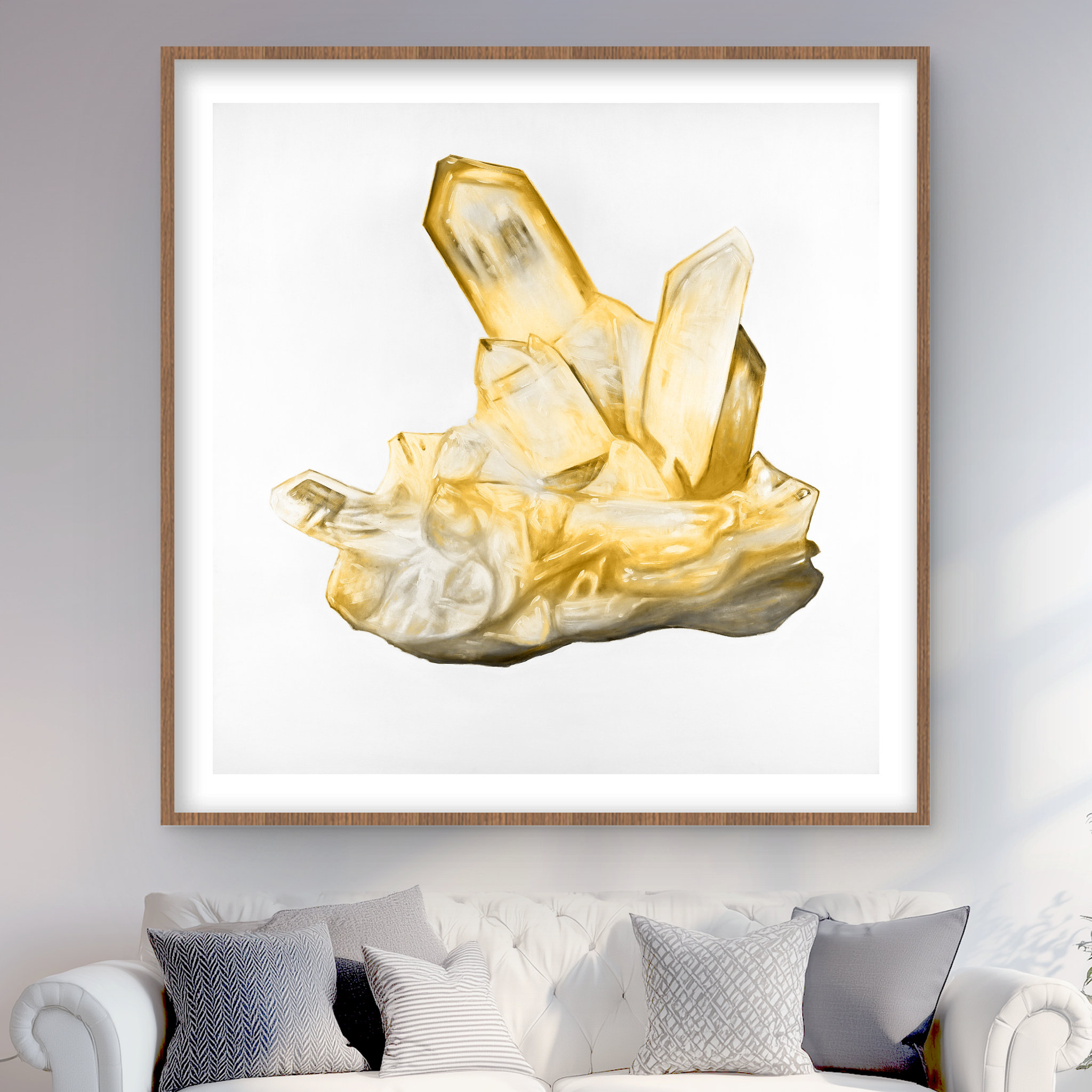Lark Manor™ Citrine Stone - Modern Bedroom Framed Matted Print Decor ...
