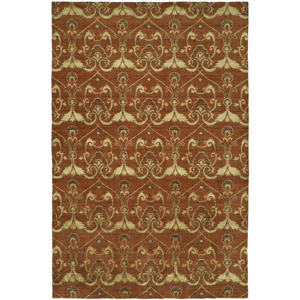 Madison Couture Rugs Dumraon Ikat Area Rug in Orange/Yellow | Perigold
