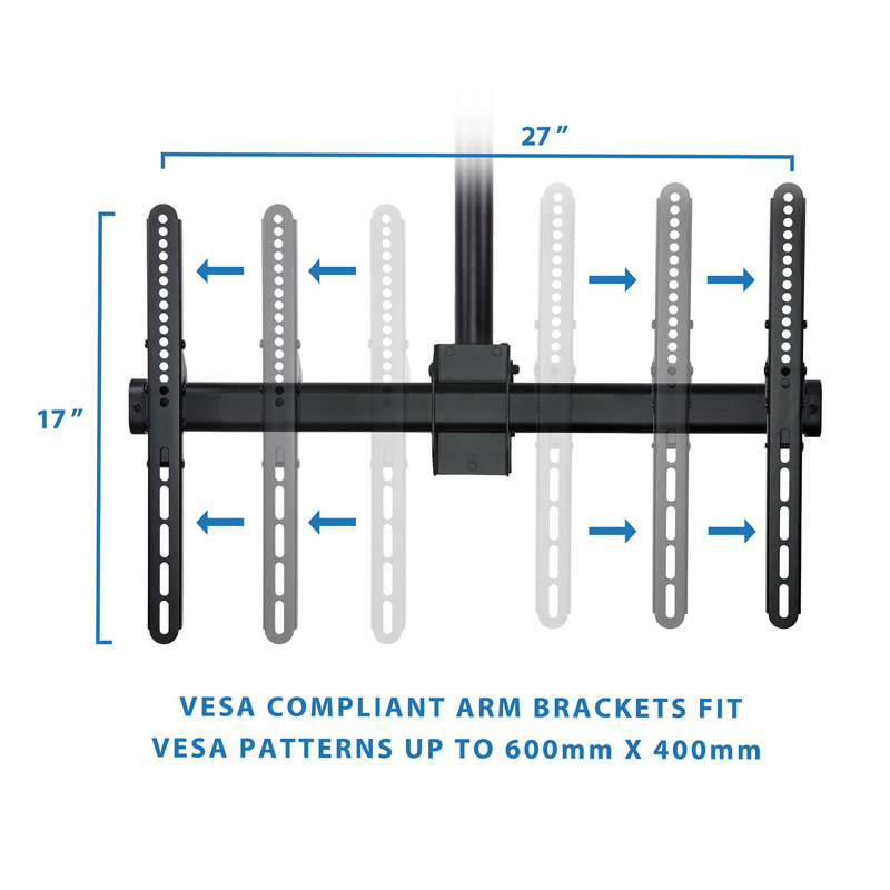 Mount-It! Full Motion Height Adjustable Ceiling TV Mount Bracket | Fits ...