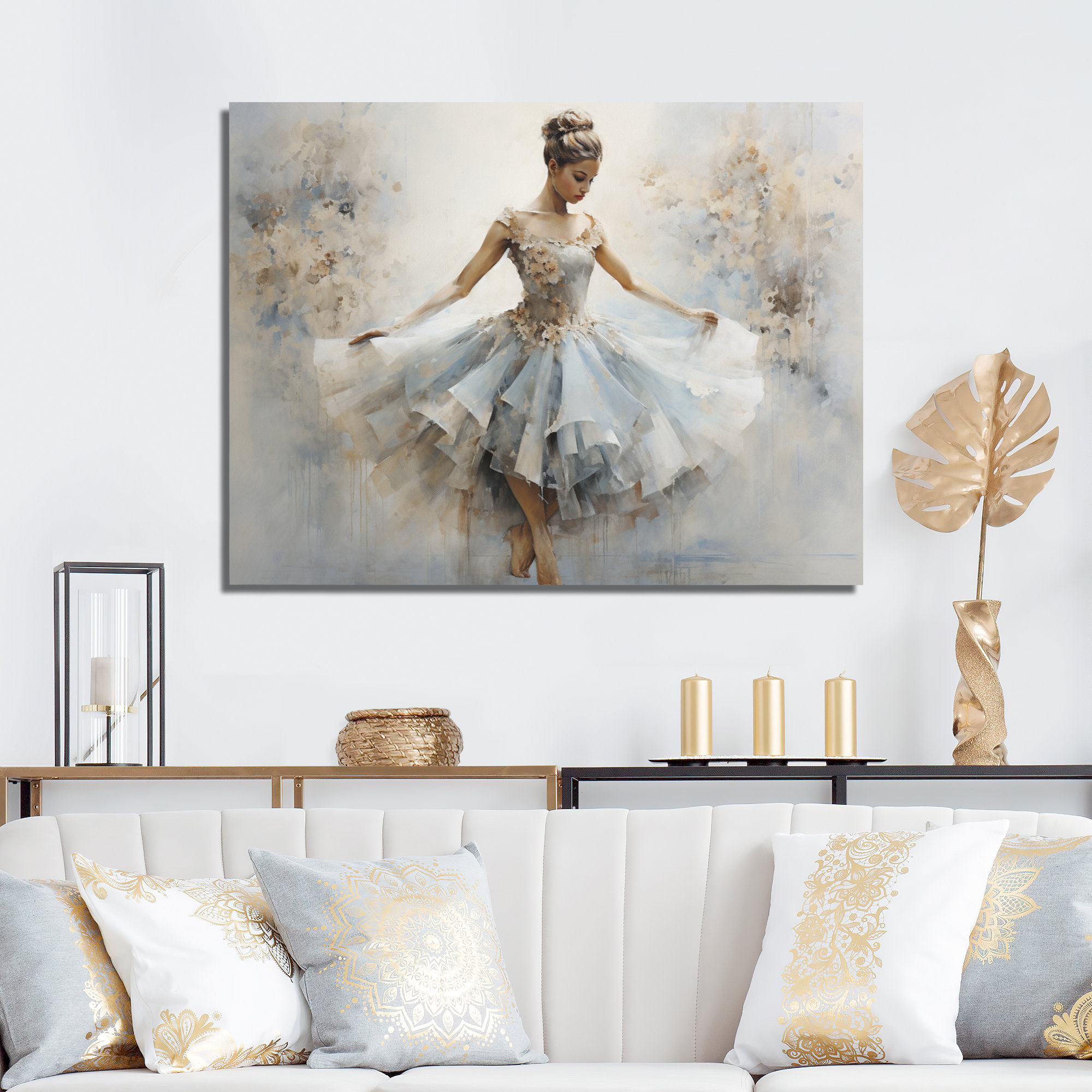 House of Hampton® Blue Ballet Dance II - Entertainment Canvas Art Print ...