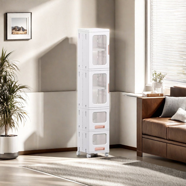 Rebrilliant 5 Tier Folding Stackable Storage Box, Stackable Storage ...