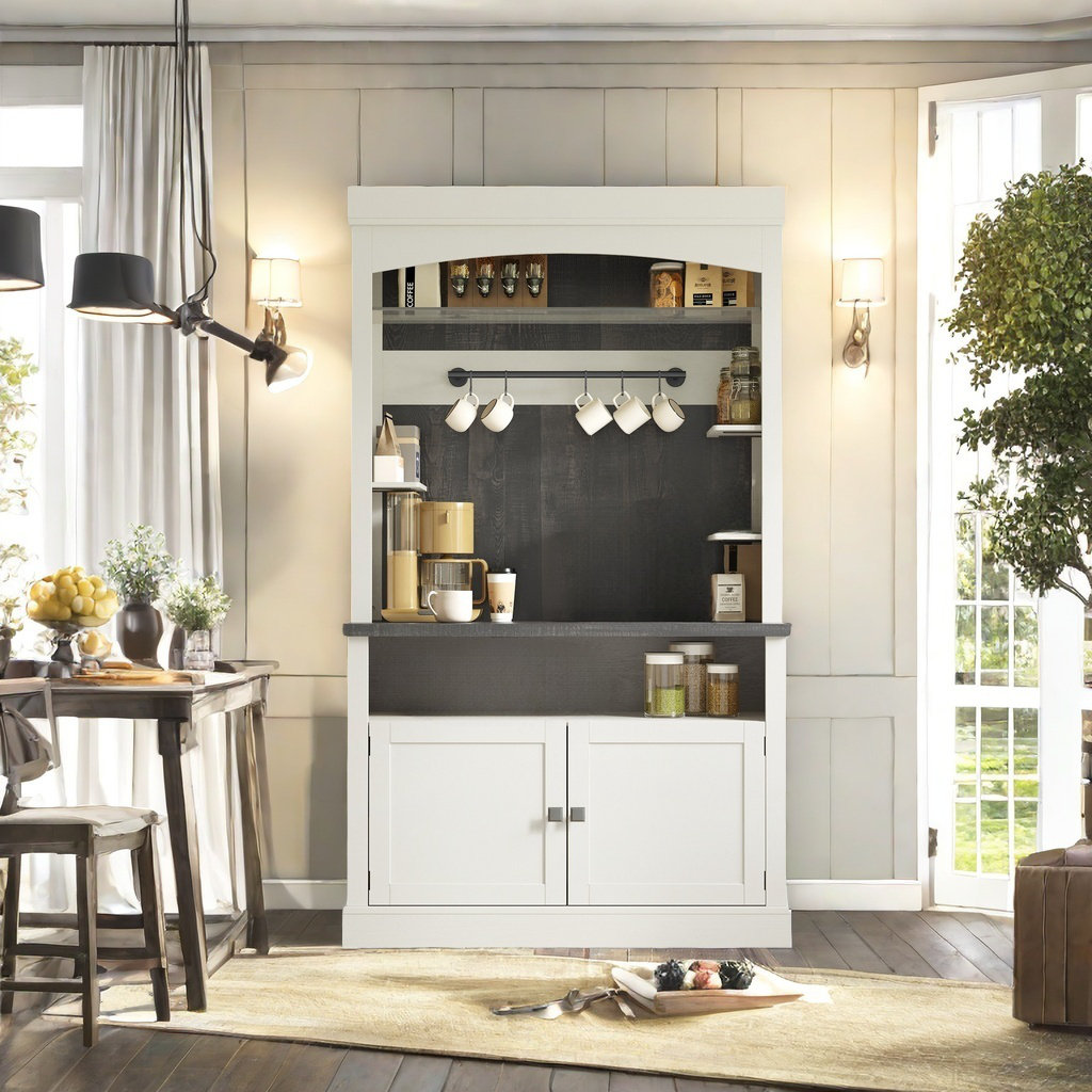 Wrought Studio™ Coffee Bar Cabinet With Storage, 72" Buffet Cabinet ...