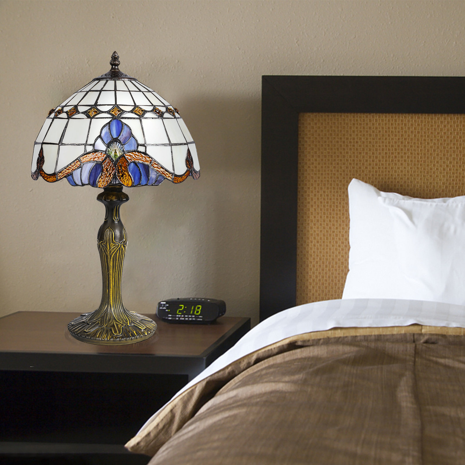 Alcott Hill® Ballari Table Lamp - Handmade Antique Baroque Tiffany Desk ...