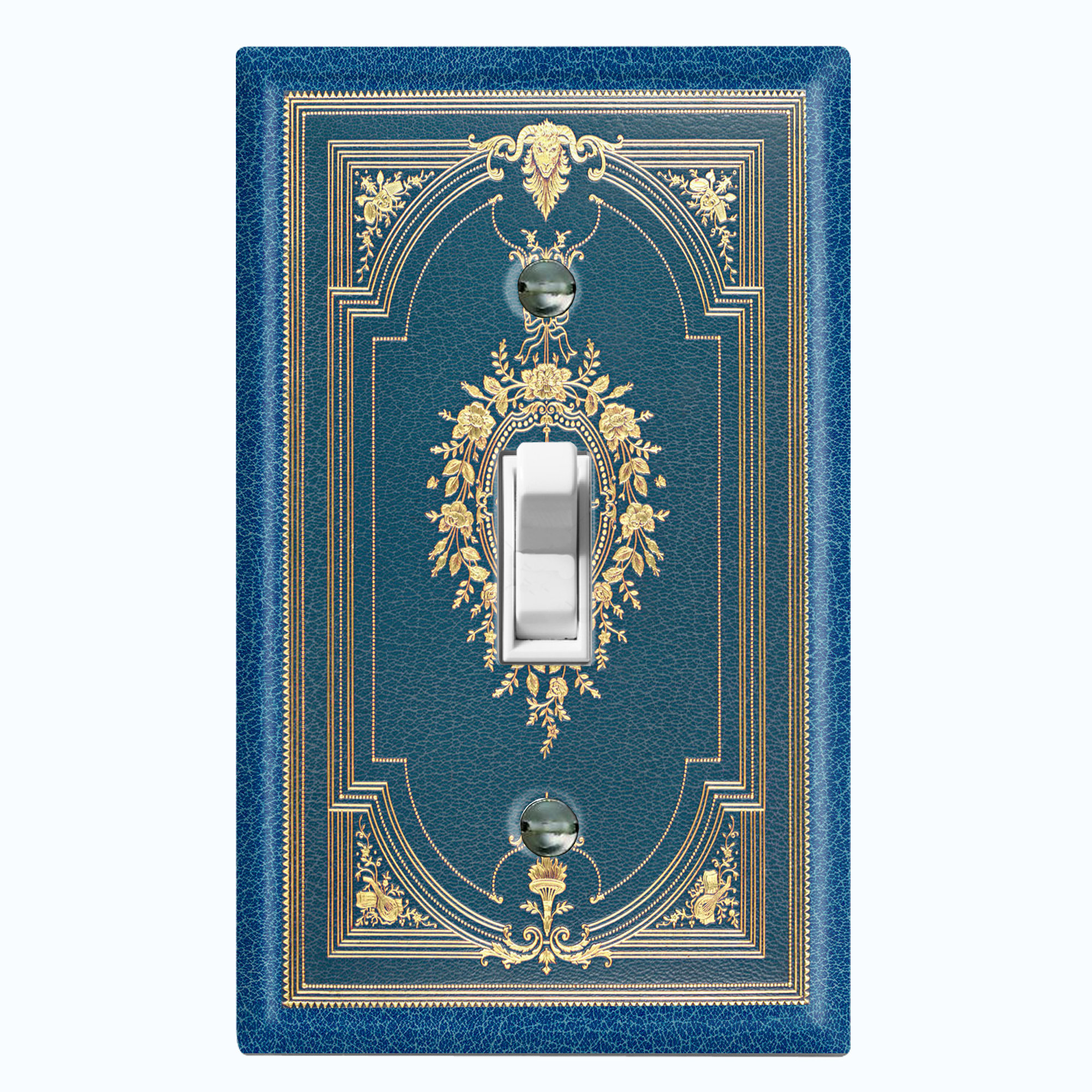 WorldAcc Victorian Vintage Elegant Flower Bow Crest 1-Gang Toggle Light ...