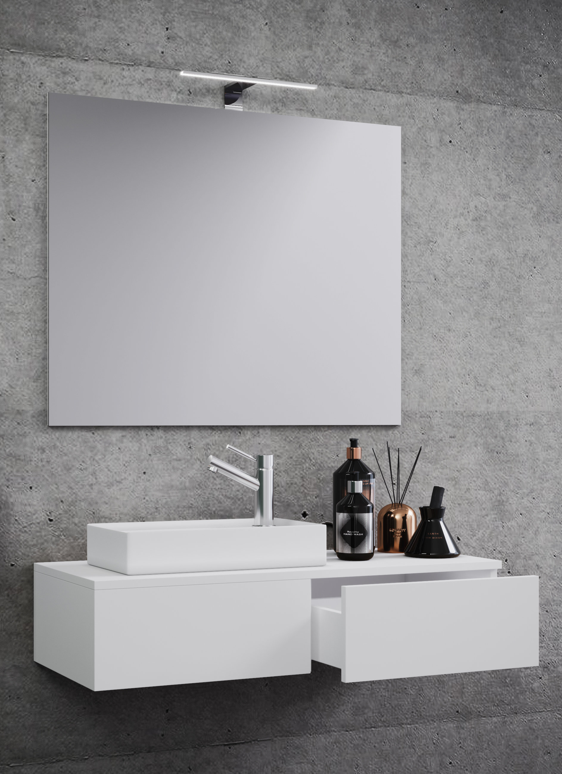 Latitude Run 3 piece "Gudas" guest washing area | With mirror | Wayfair.ie
